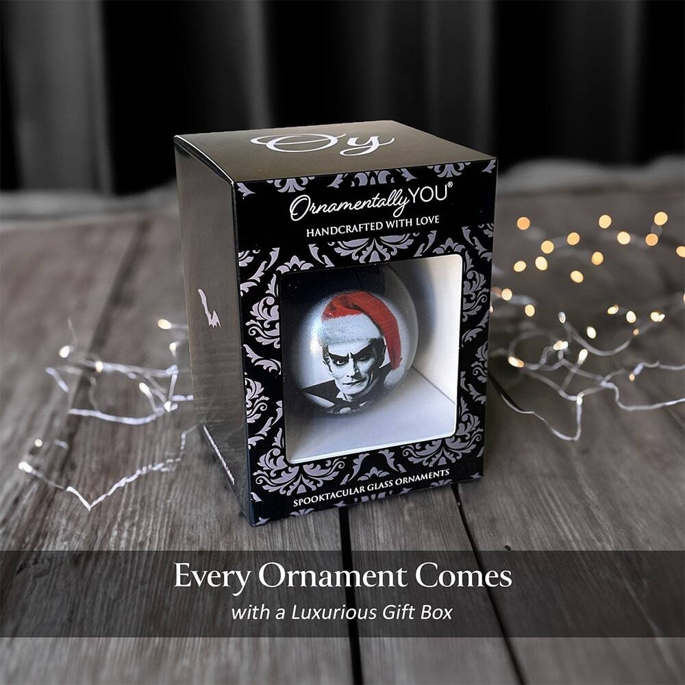 OrnamentallyYou Dracula Spooky Christmas Portrait Glass Ornament Black ...