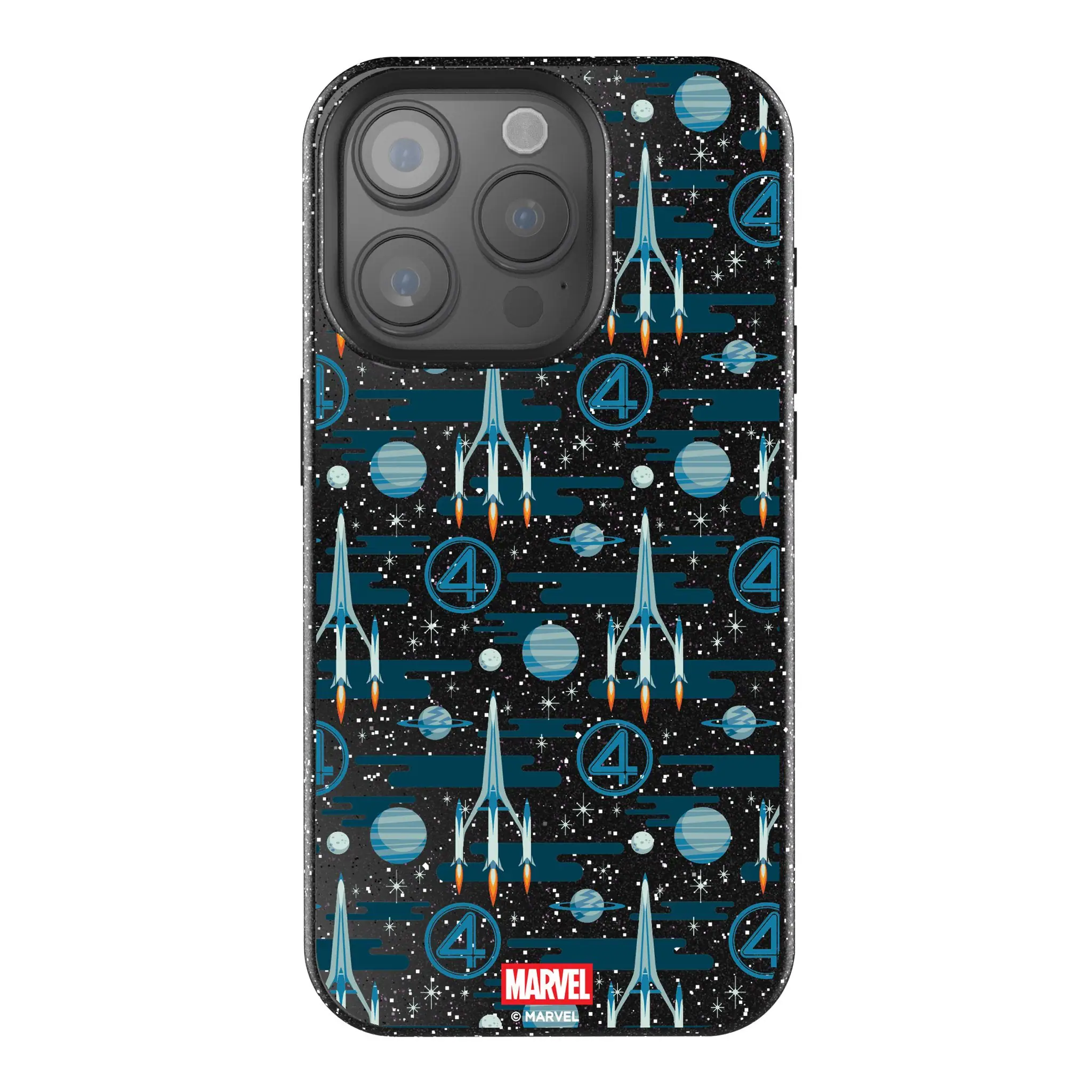 Keyscaper Marvel Pattern Black Bling Phone Case Apple iPhone 15 Plus ...