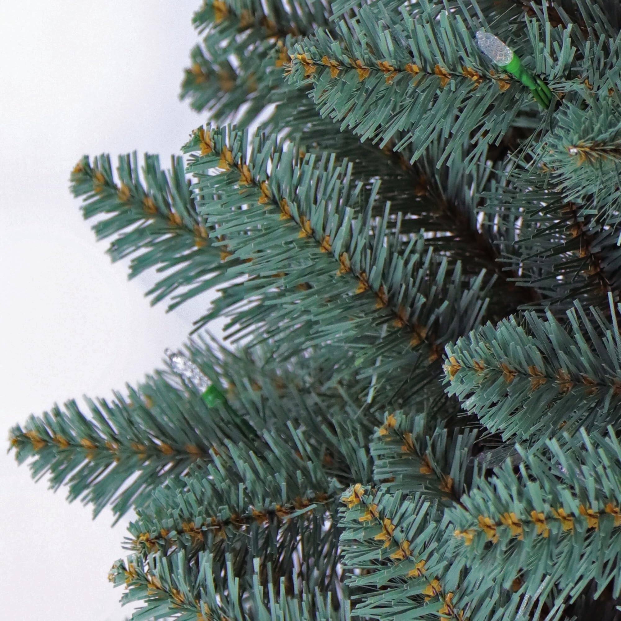 Skar Audio Prelit Slim Artificial Christmas Tree With 813 Branch Tips ...