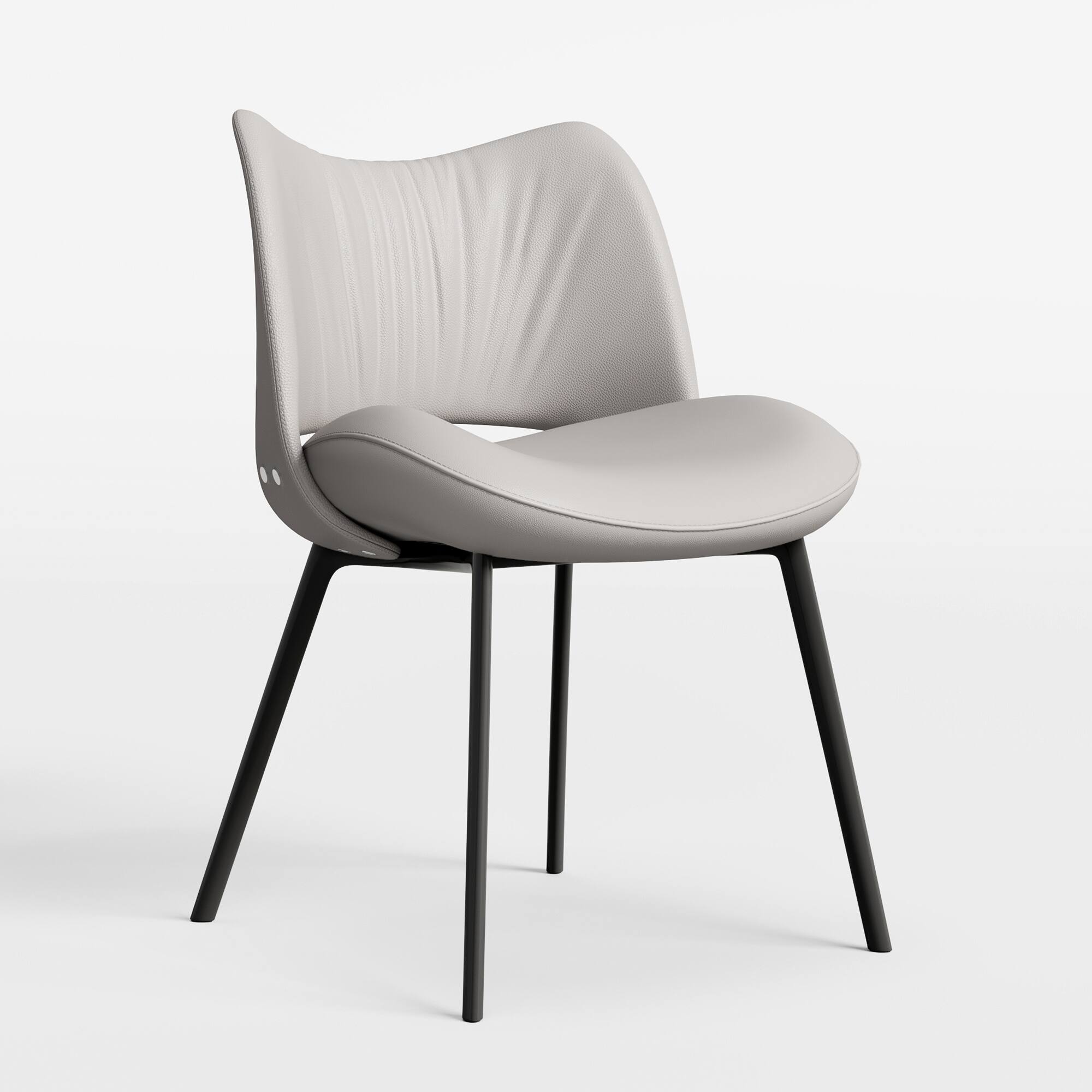 luck idea Dining Chairs Set of 2 Pleated Design Backrest Metal Legs ...