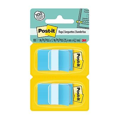 Post it Flags, 1", 100 Flags/Pack Blue 680-BE2 2-PACK - Best Buy
