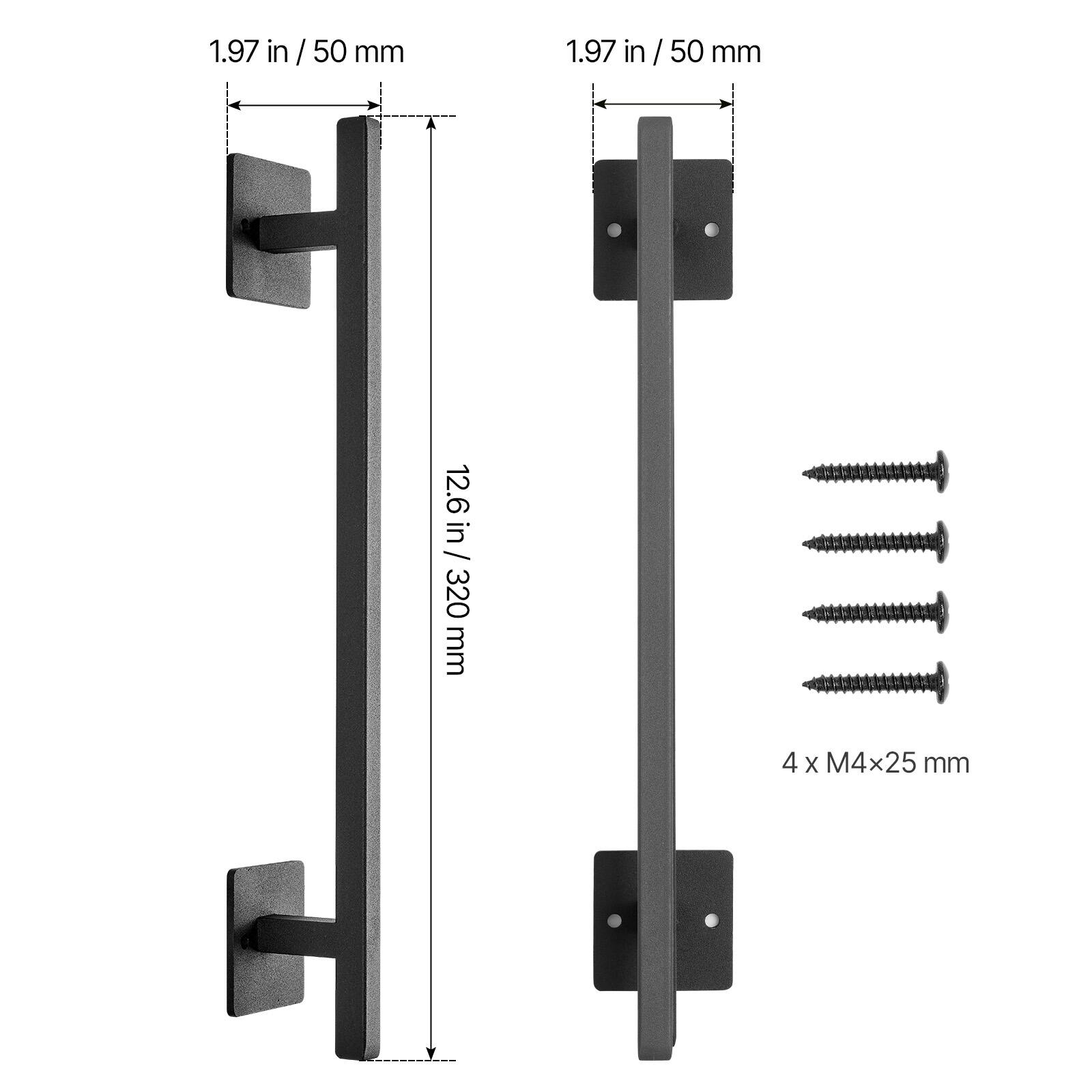 VEVOR Barn Door Handle, 12.6 in Rustic Fence Gate Handle, Rust ...