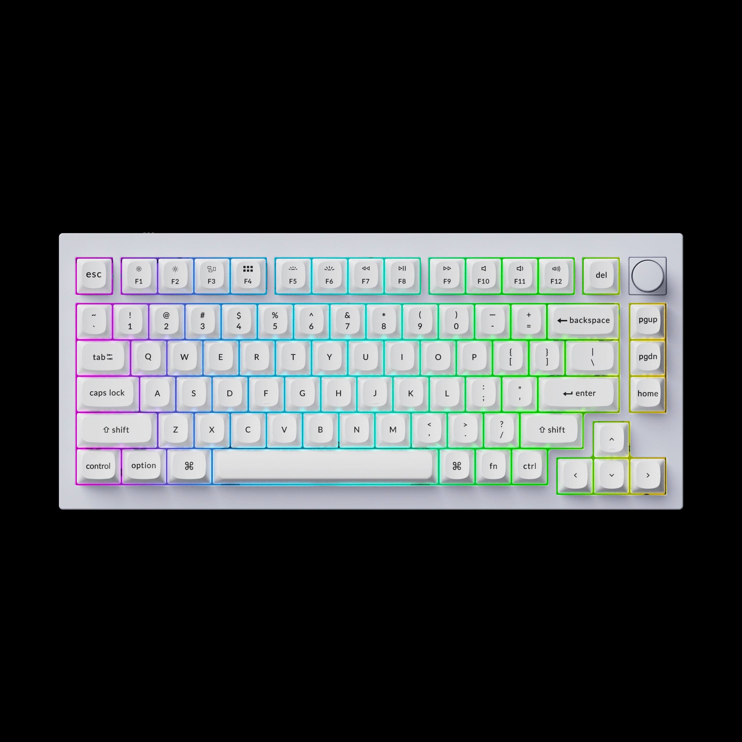 Keychron Q1 75% Custom Wired RGB Mechanical Keyboard with Programmable QMK/VIA Hot Swappable ...