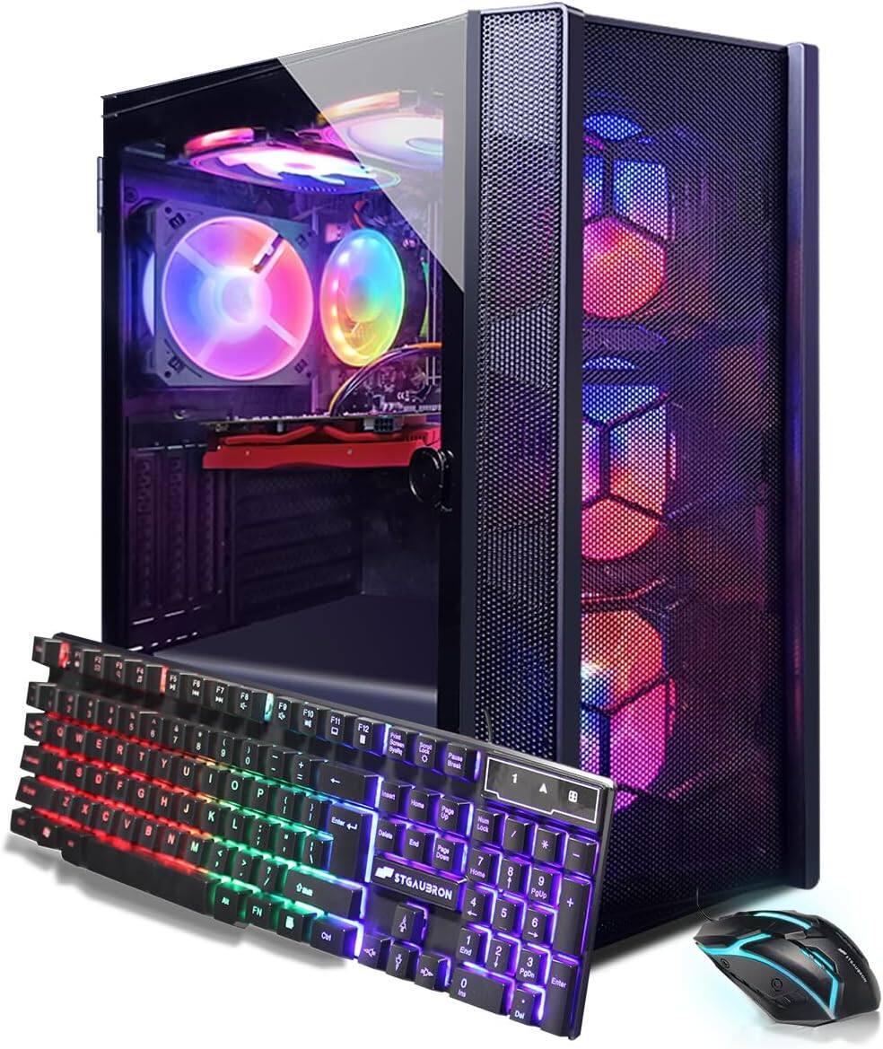 STGAubron Gaming Desktop PC, Intel Core i7 8th Gen up to 4.1Ghz ...