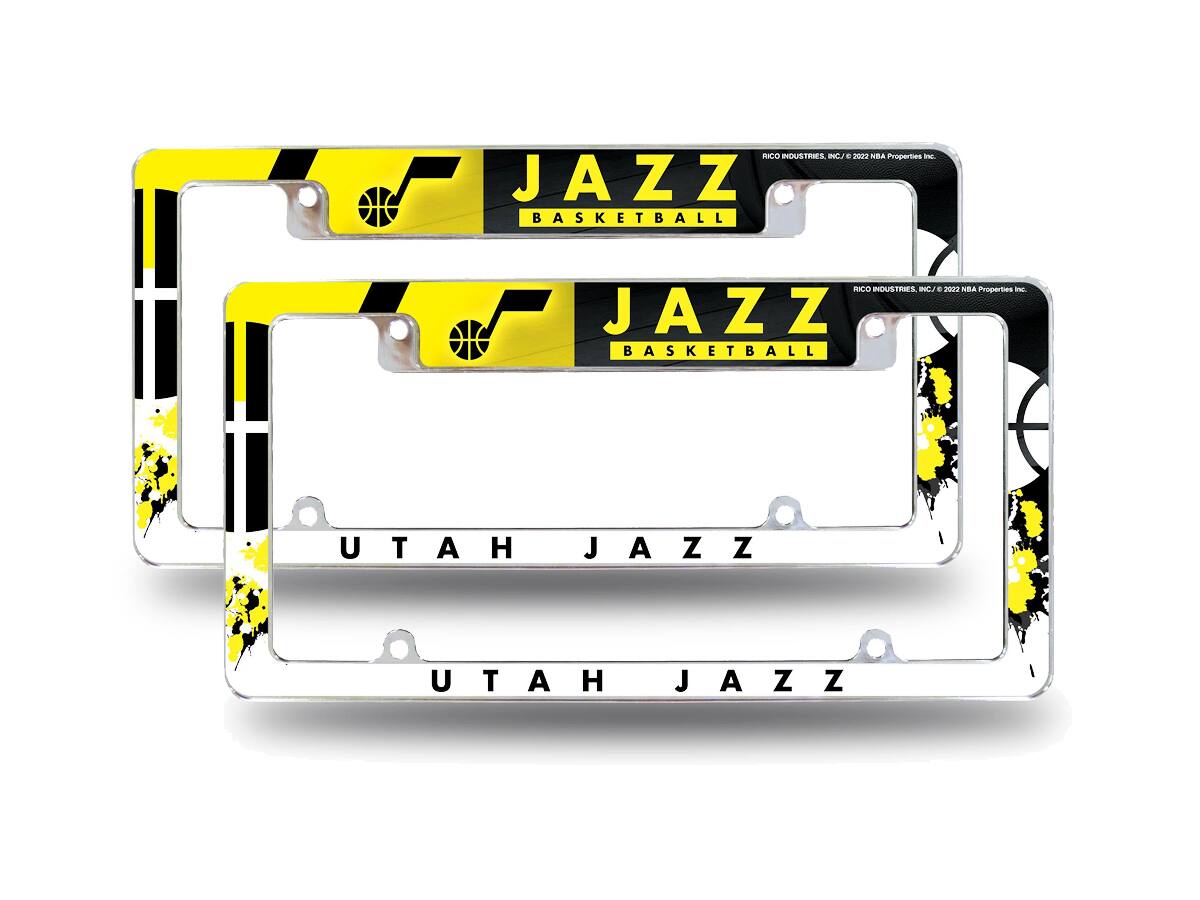 Rico Industries Utah Jazz Basketball Chrome Metal License Plate Frames ...