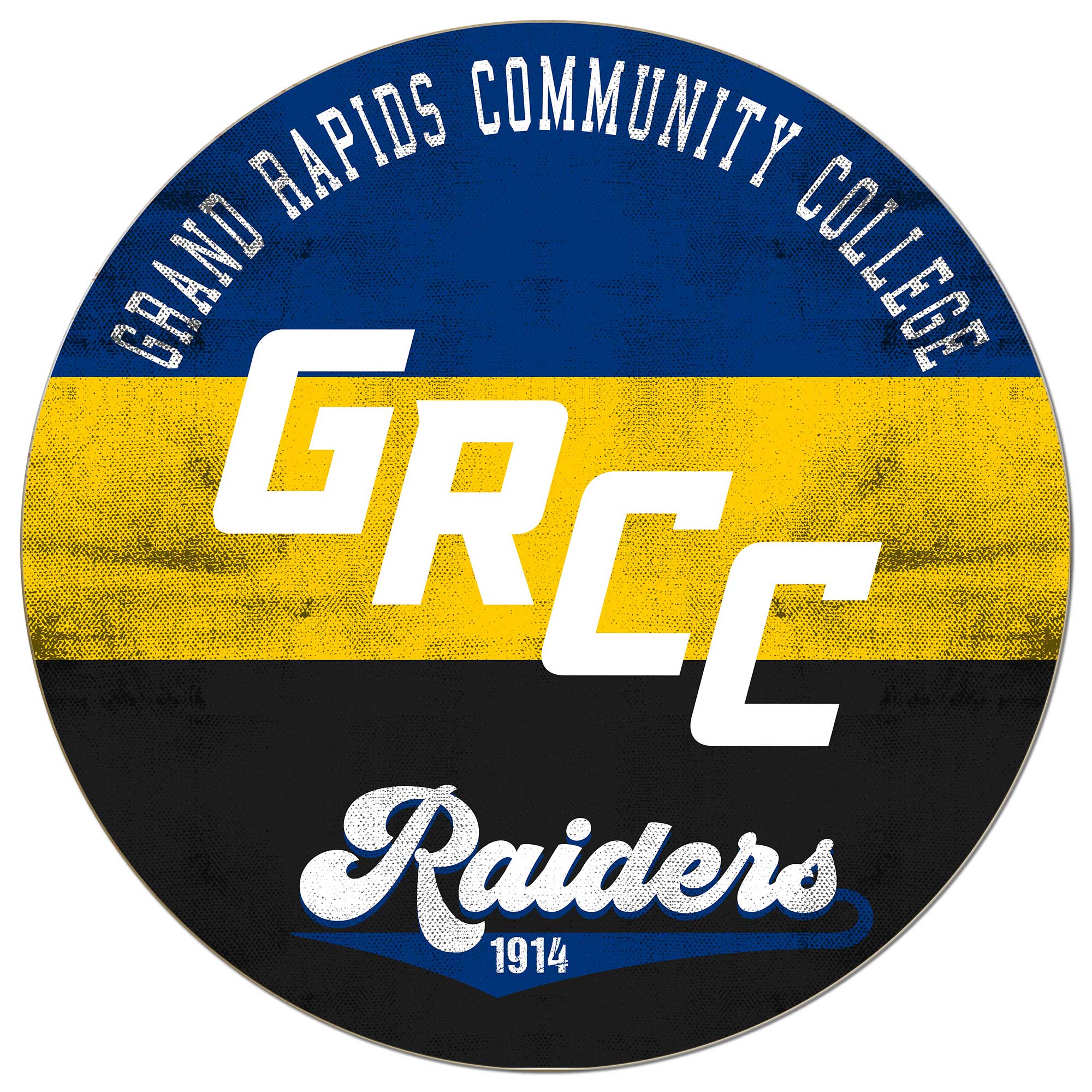 Jardine Grand Rapids Raiders 20'' x 20'' Retro Logo Circle Sign Navy ...