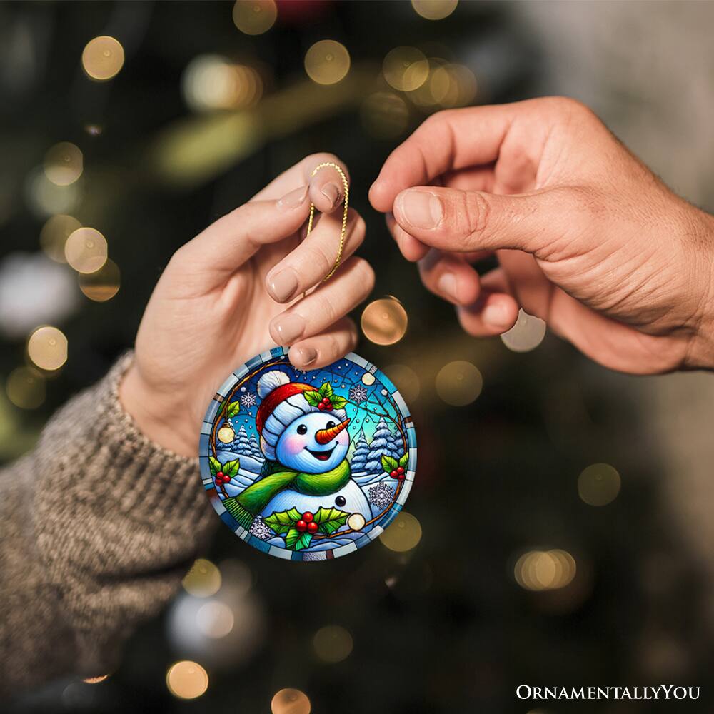 OrnamentallyYou Joyful Winter Snowman Ornament Playful Frosty Figure ...