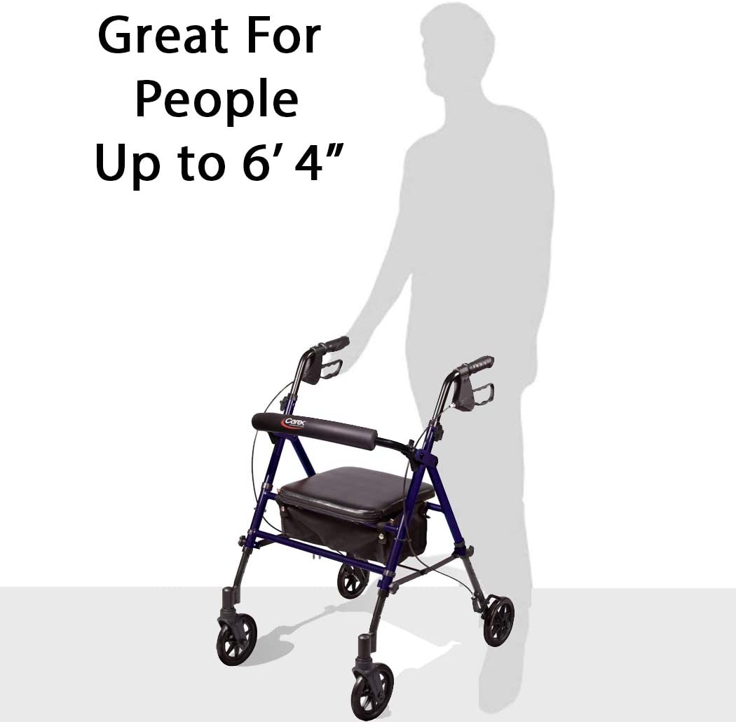 Questions and Answers: Carex Step 'N Rest Rolling Walker Rollator Pink ...