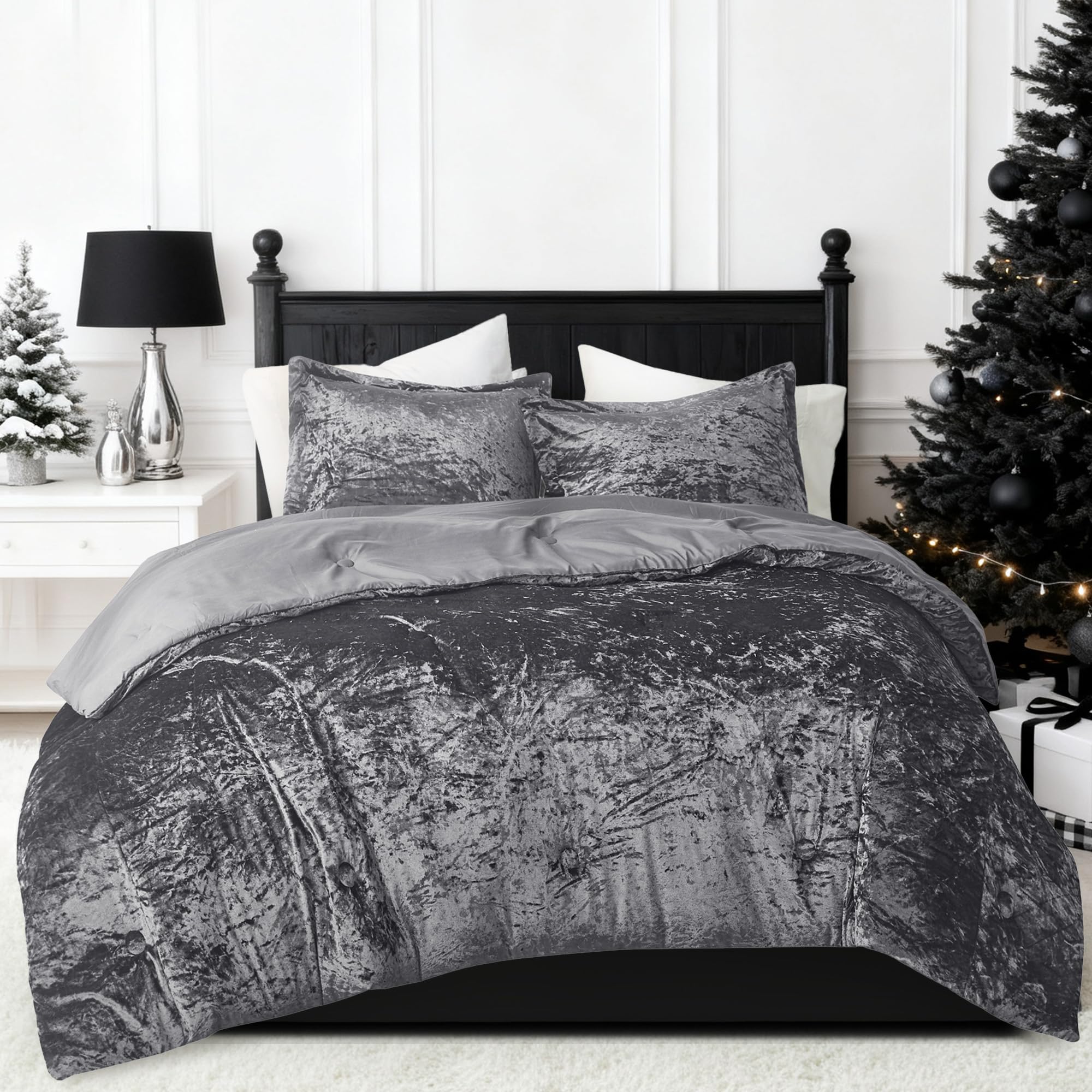 NICHOLAS KLEIN Juliette Luxe Comforter Set Lush With Soft Brushed ...