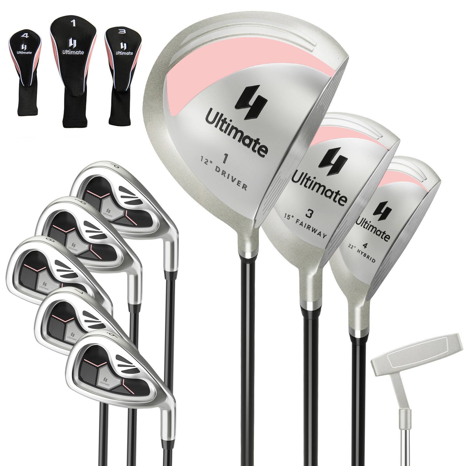 Costway 9 PCS Women's Complete Golf Club Set Right Handed with 460cc ...