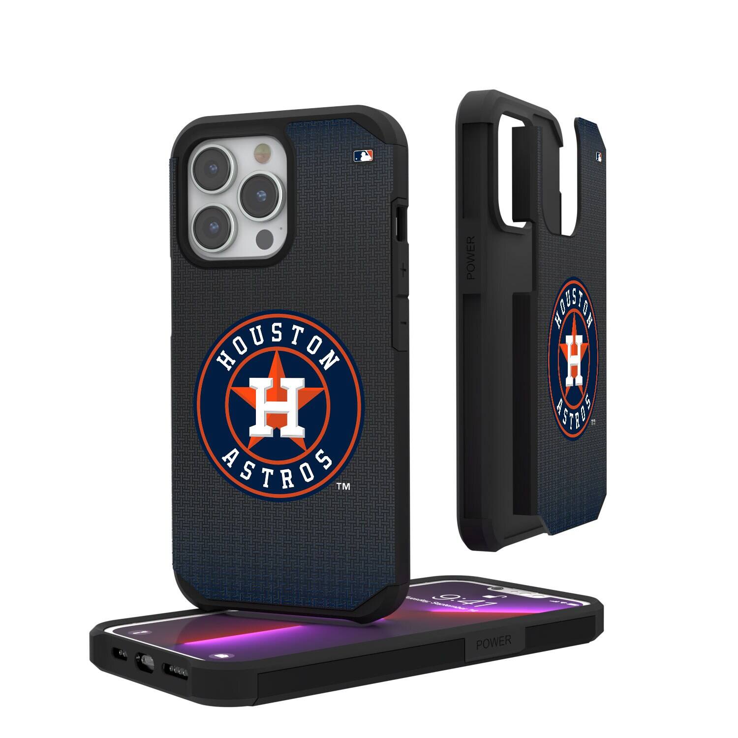 Keyscaper MLB Houston Astros Linen Logo iPhone Rugged Case 16 Black ...