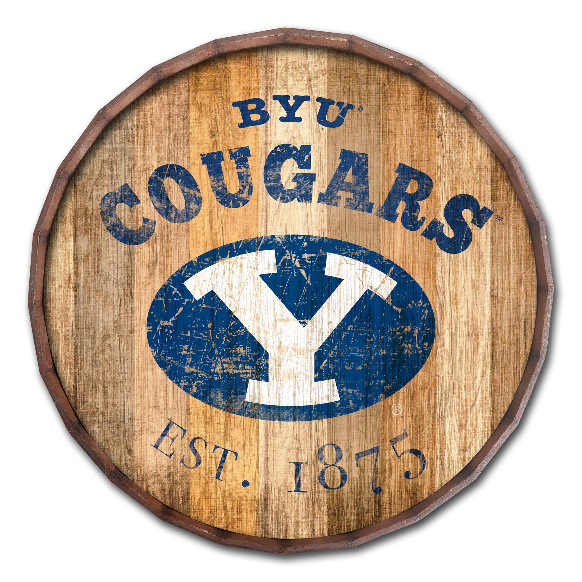 Fan Creations BYU Cougars 24'' Established Date Barrel Top Multicolor ...