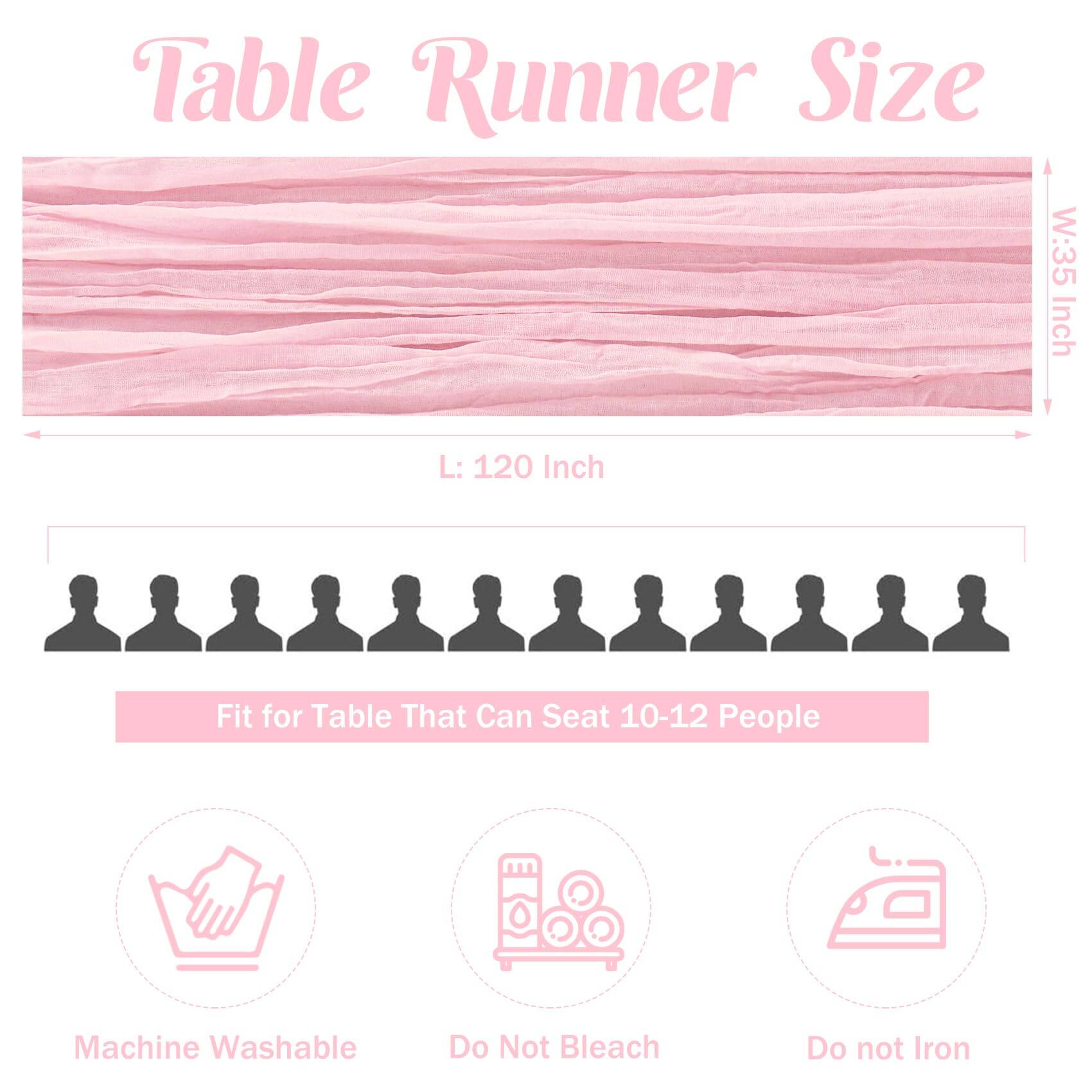 Dapper Styles Cheesecloth Table Runner Boho Gauze Fabric Rustic Sheer ...