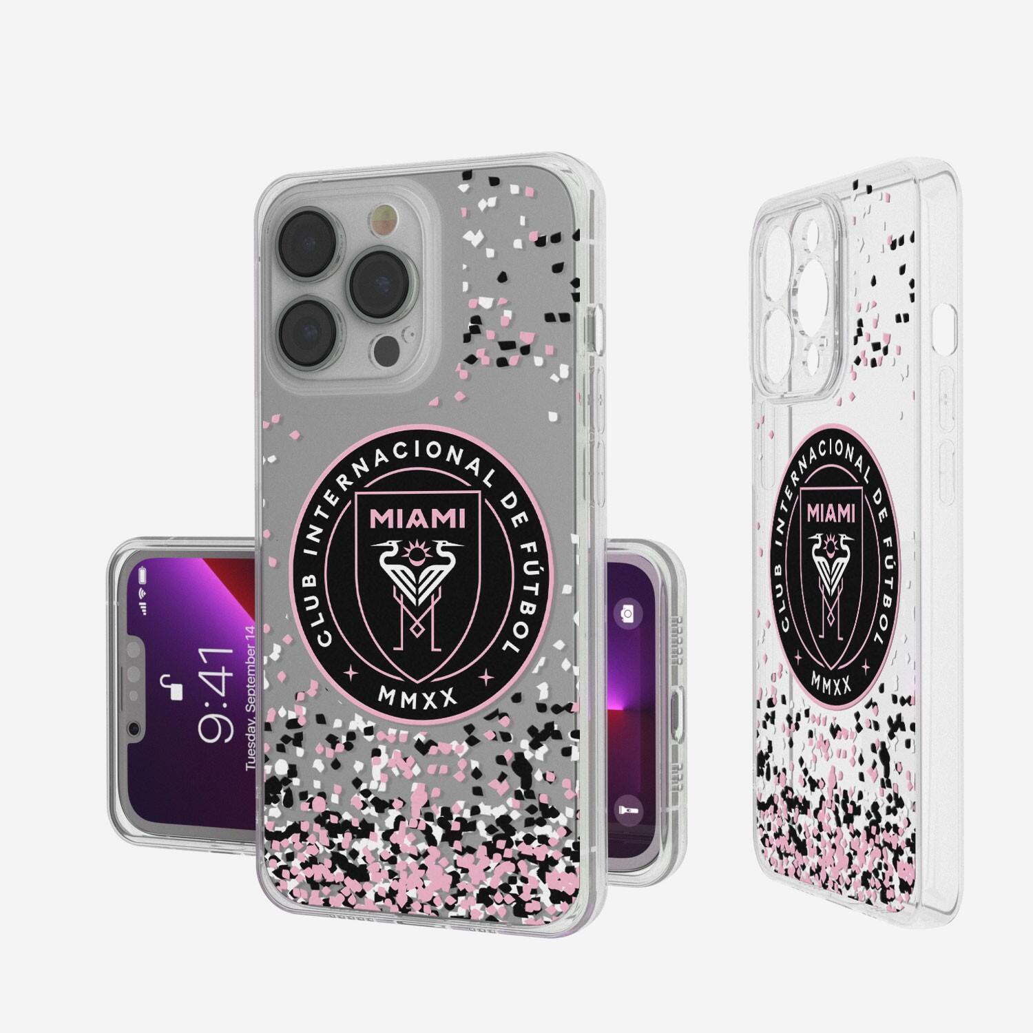 Keyscaper MLS Inter Miami CF iPhone Confetti Design Clear Case 14 ...