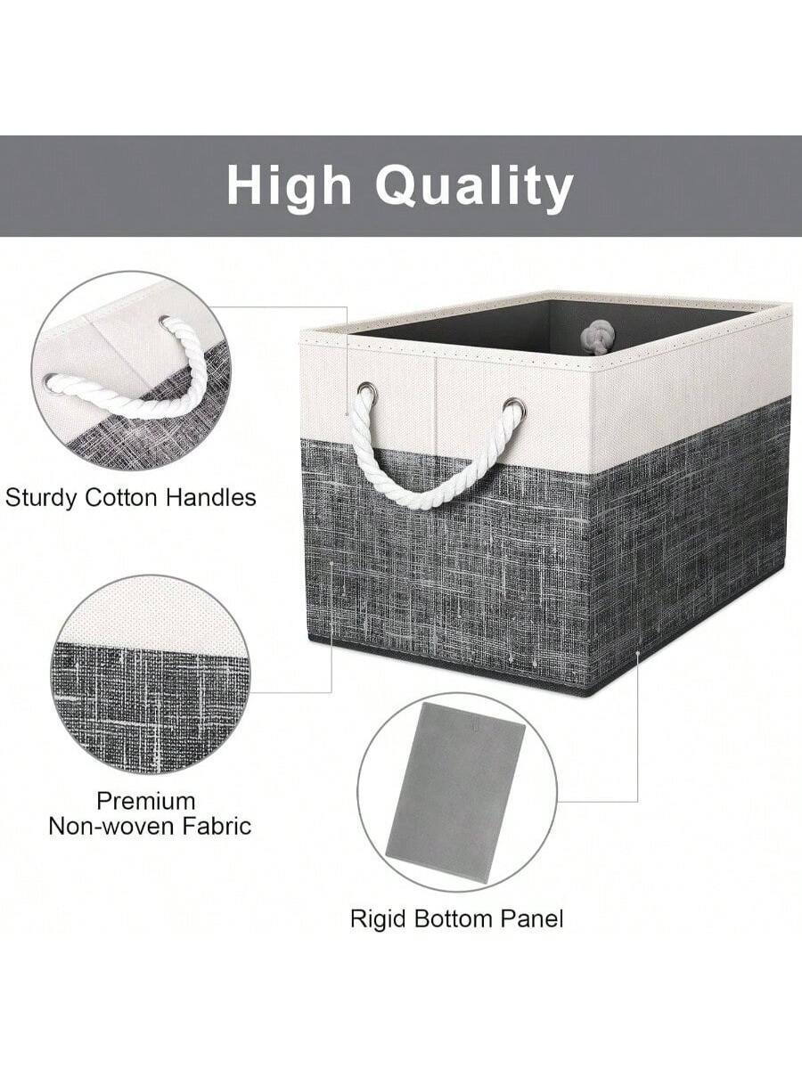 Live At Space Storage Bins 3 Pack Foldable Baskets Organizing Toys ...