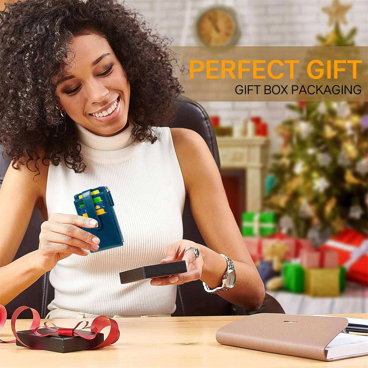 Jadie Link Credit Card Holder Women Rfid Small Wallet Slim Multi Zipper Case Keychain COMPACT ...