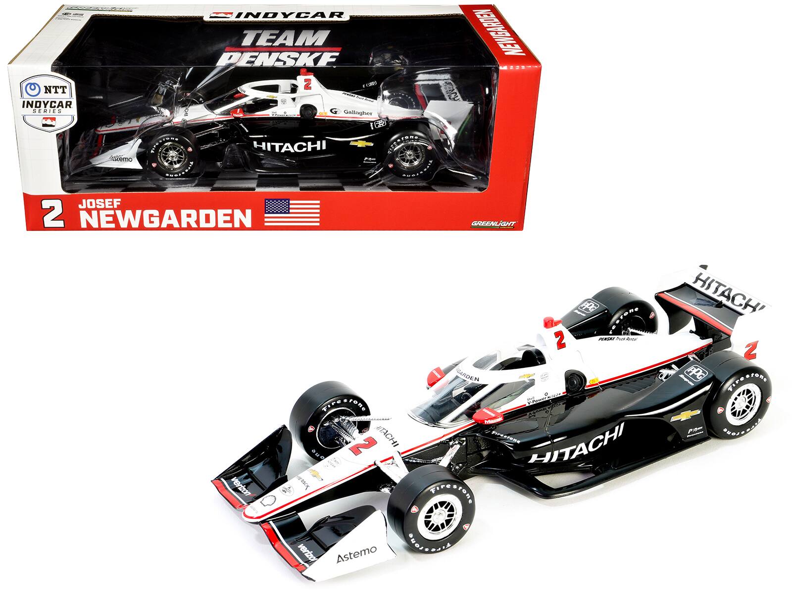 Greenlight Dallara IndyCar #2 Josef Newgarden Hitachi Team Penske Road ...