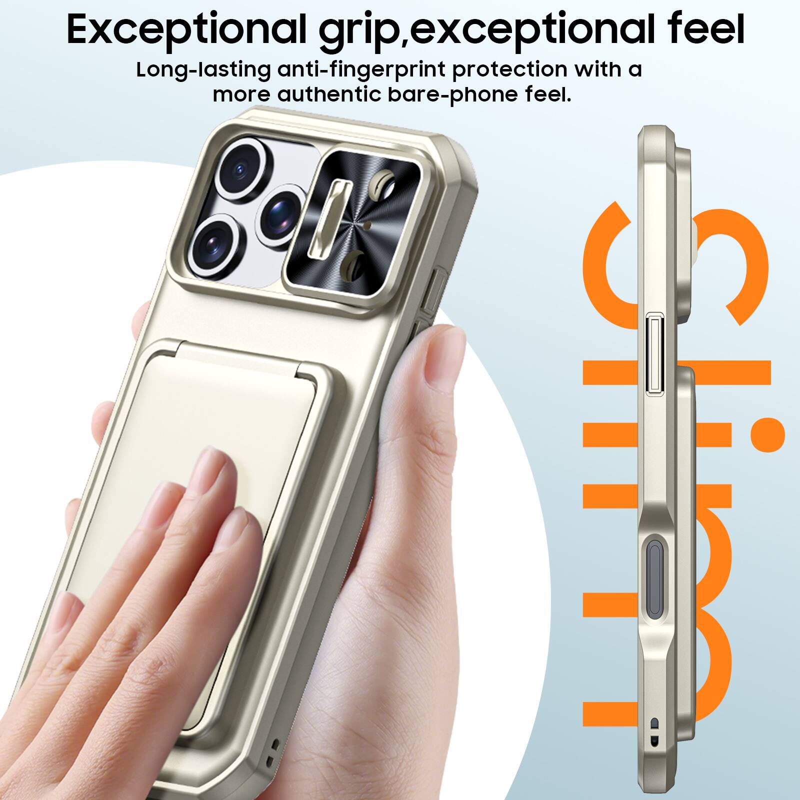 Dteck Rugged Shockproof Flip Stand RFID Wallet Case Sliding Camera Lens ...