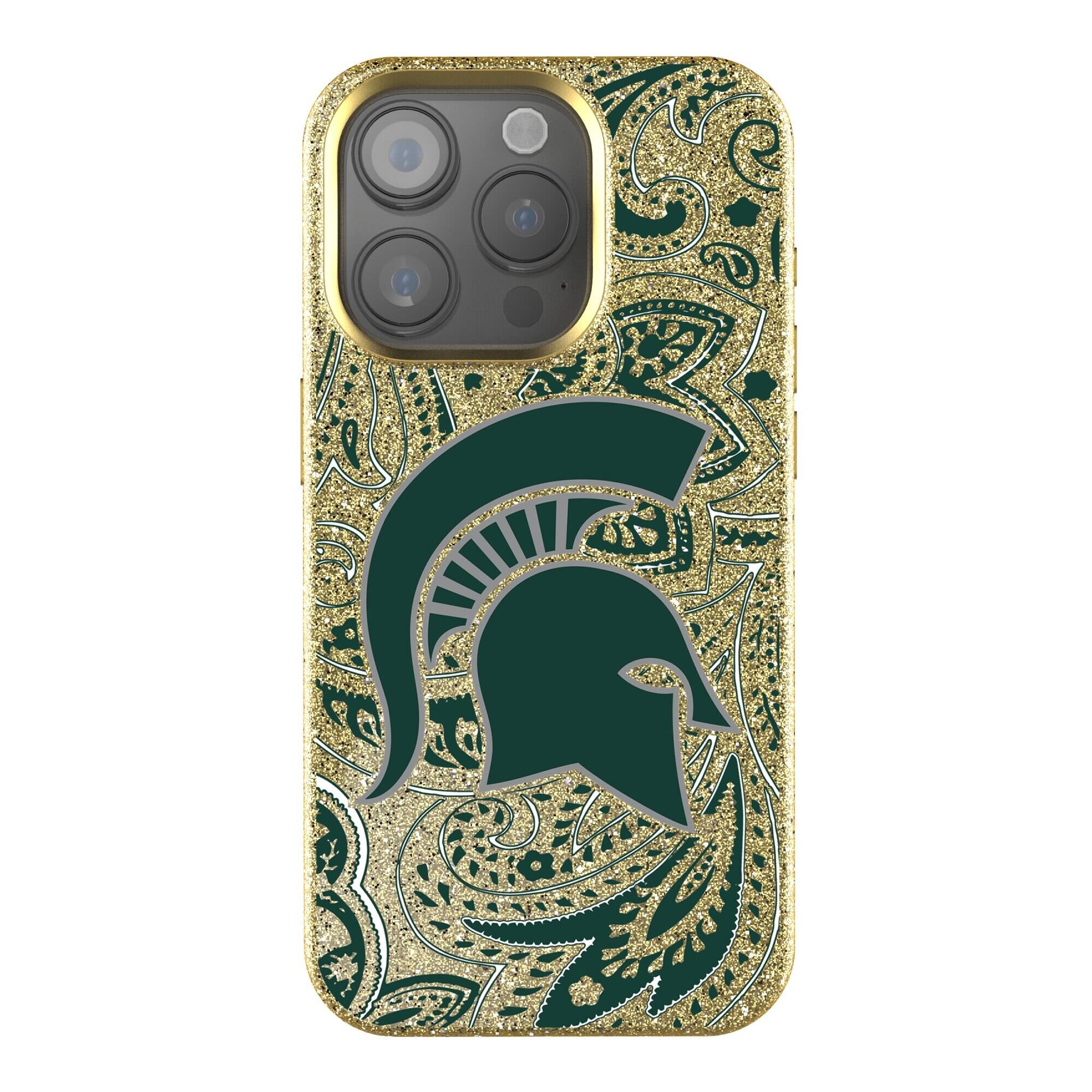 Keyscaper NCAA Michigan State Spartans Paisley Bling iPhone Case 14 Pro ...