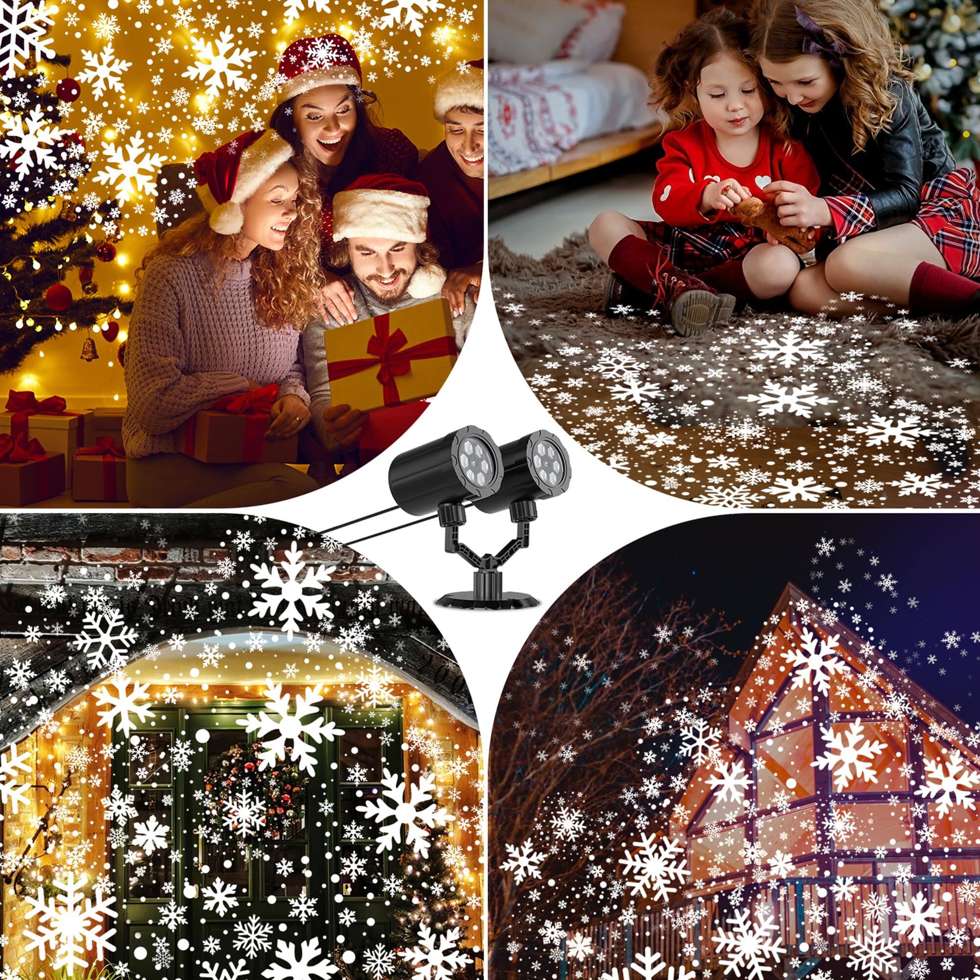 NICHOLAS KLEIN Christmas Projector Lights Outdoor Dynamic Snowflake ...