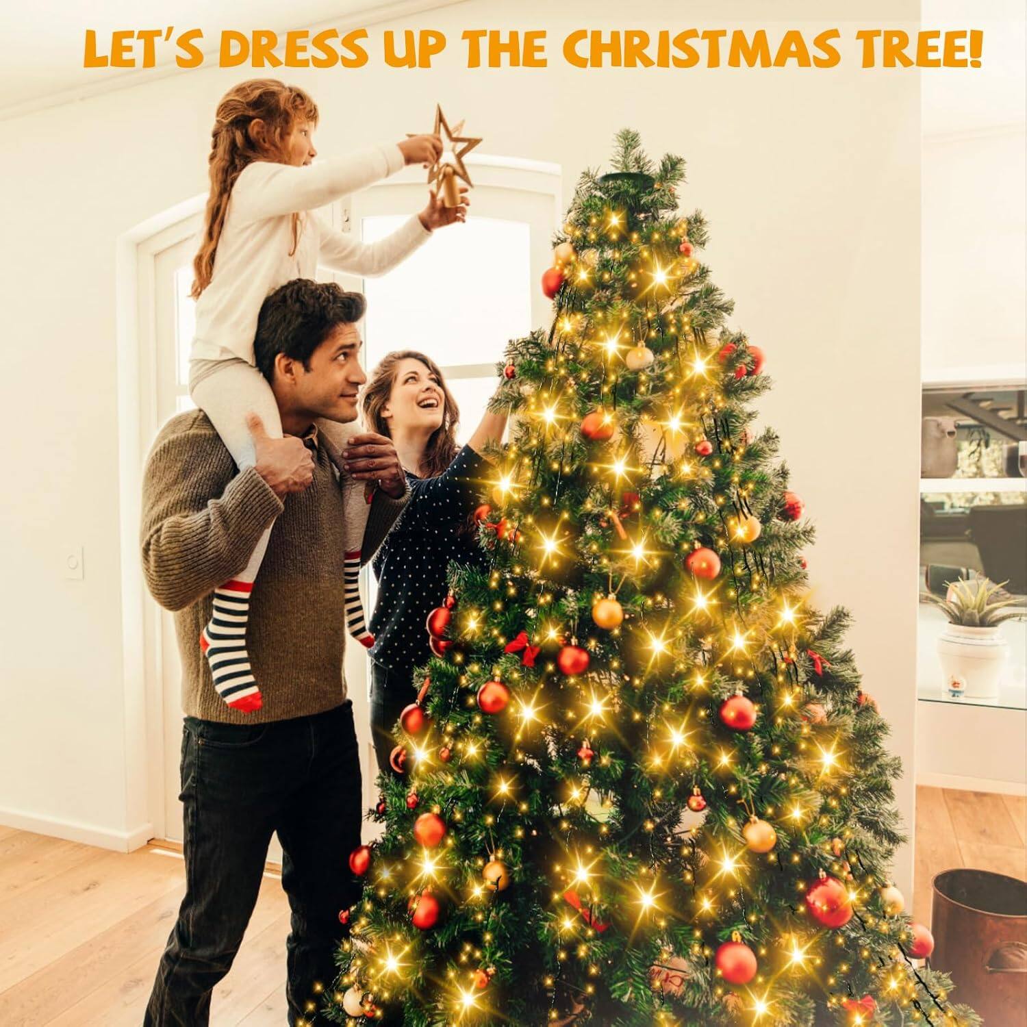 Schertz 00 LED Christmas Tree Lights, 8 Modes with Timer & Memory ...