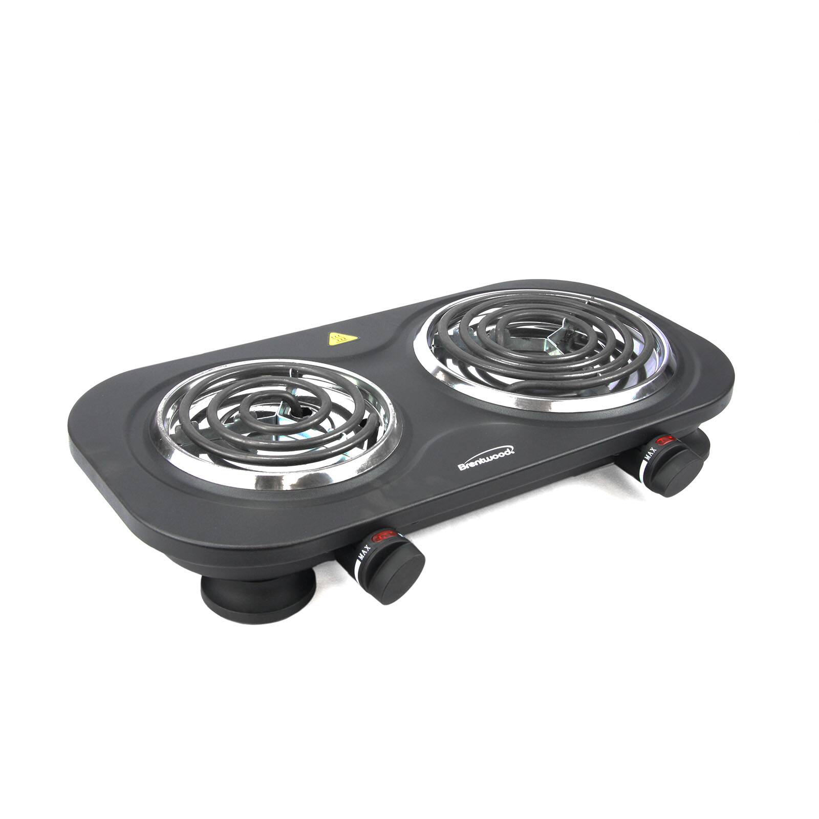 Brentwood Electric 1500W Double Burner Black 31094454M - Best Buy