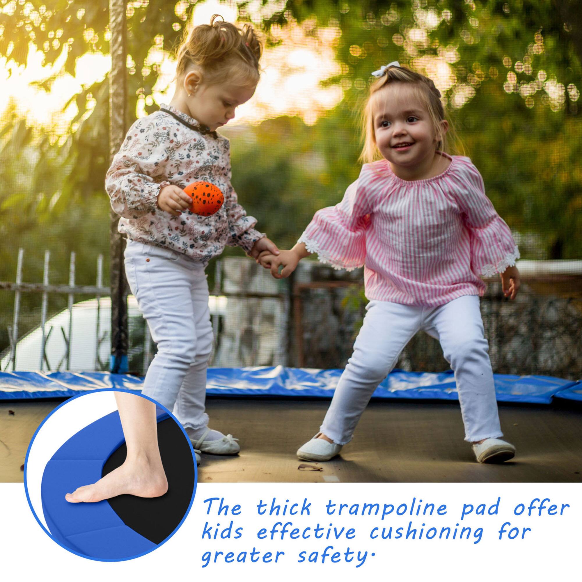 Gymax 10FT Trampoline Replacement Safety Pad Universal Trampoline Cover ...