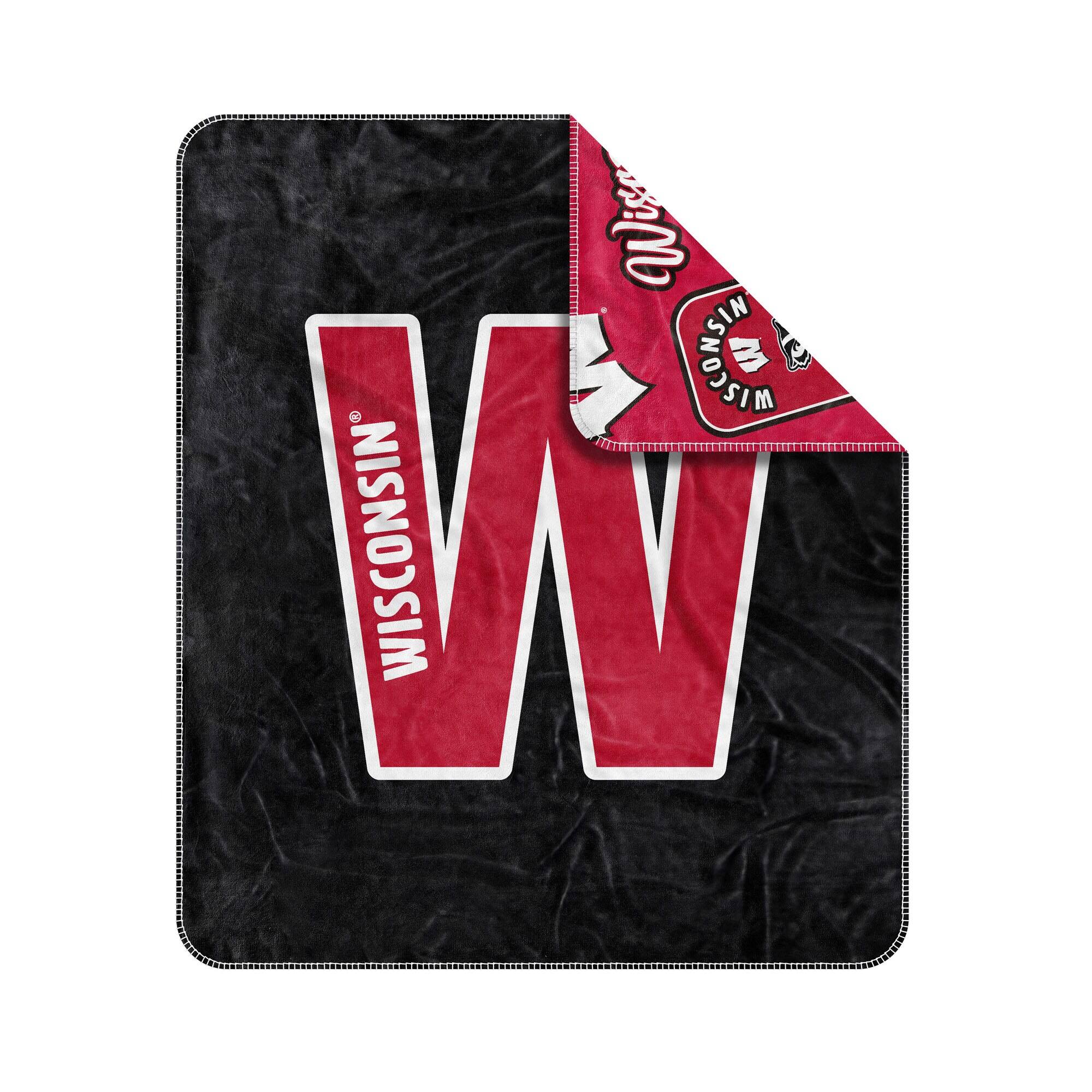 Logo Brands Wisconsin Badgers 50 x 60 Dream Weave Throw Blanket Red ...