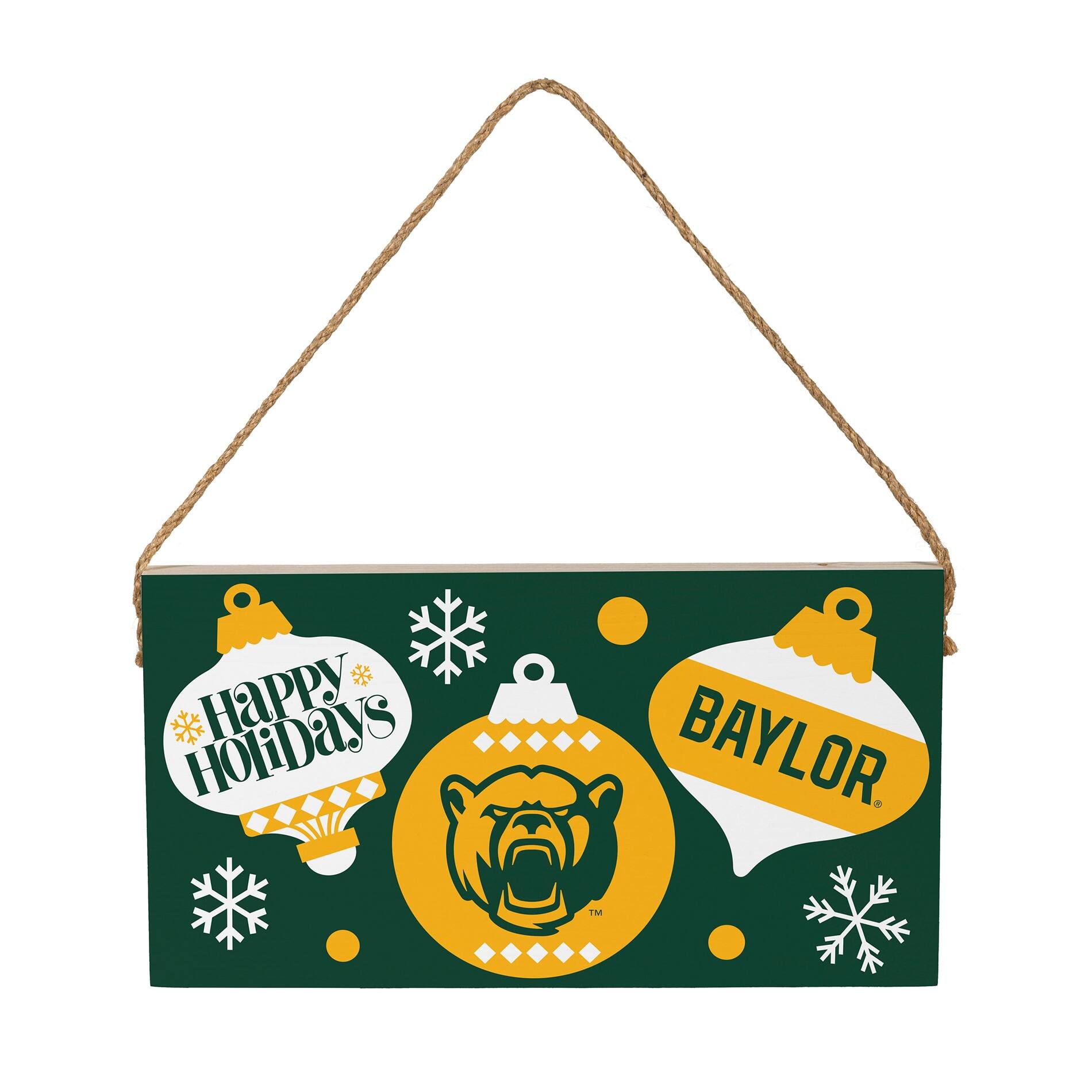 Evergreen Enterprises Baylor Bears 6" x 11" Holiday Wood Wall Sign ...