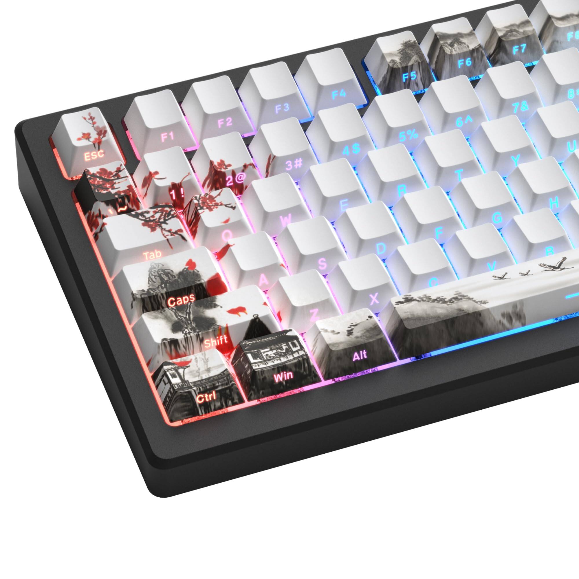 METALTON Womier Pbt Set Doubleshot Dye Sub Side Print Shine Through 60 ...