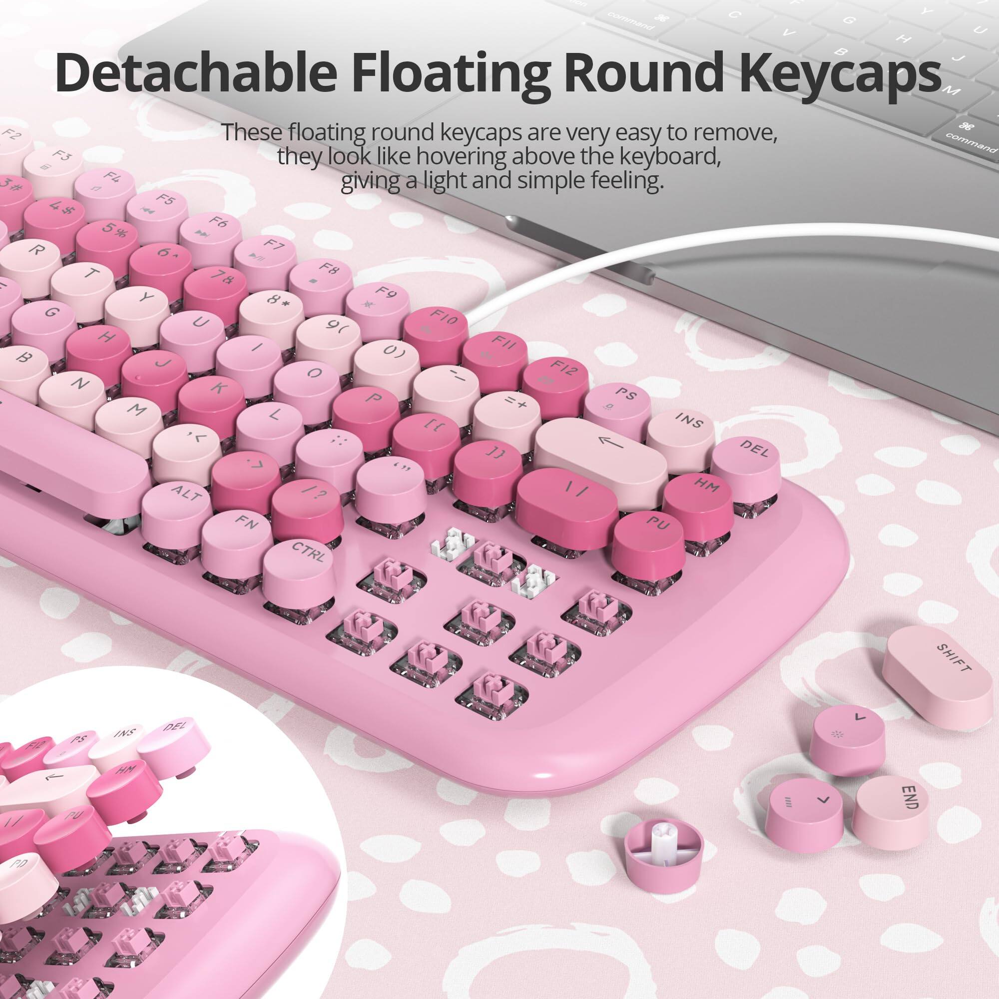 Reds Spade Creamy Mechanical Gaming Aesthetic W Cute Retro Typewriter ...