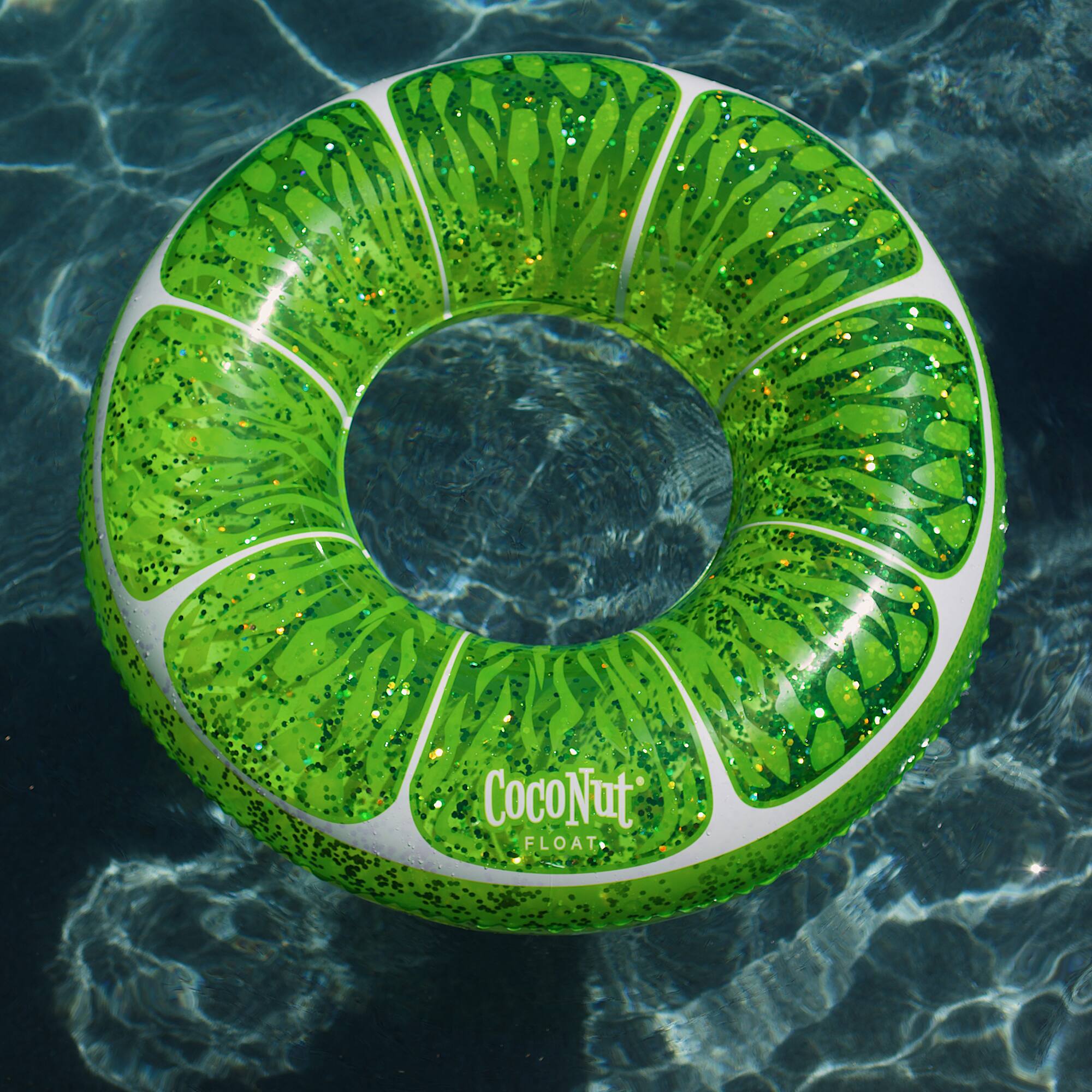 Salus Brands, LLC CocoNut Outdoor: Lime Green Glitter 42" Pool Ring ...