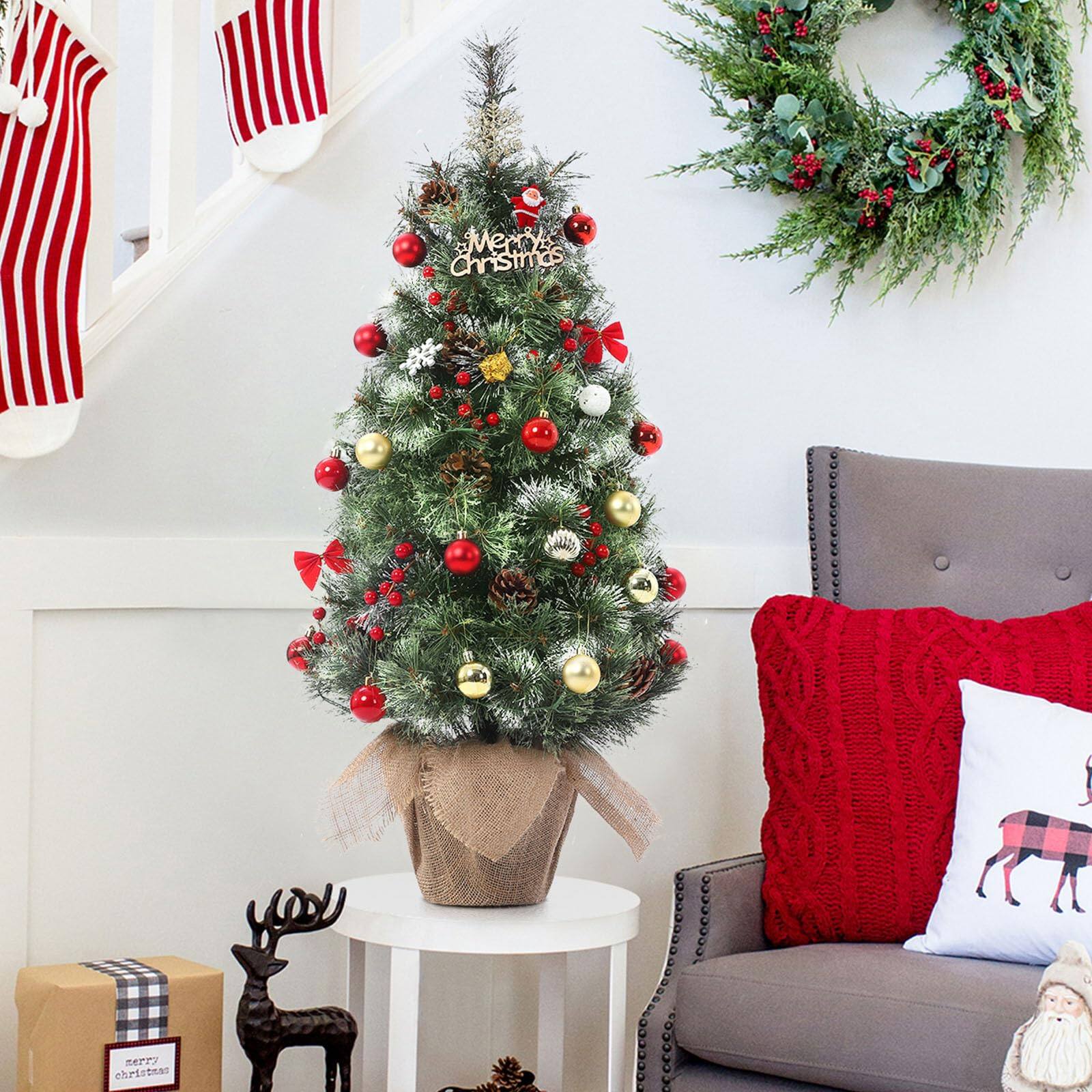 Maxxis Merch 2Pcs 3ft Prelit Artificial Christmas Tree with Lights ...