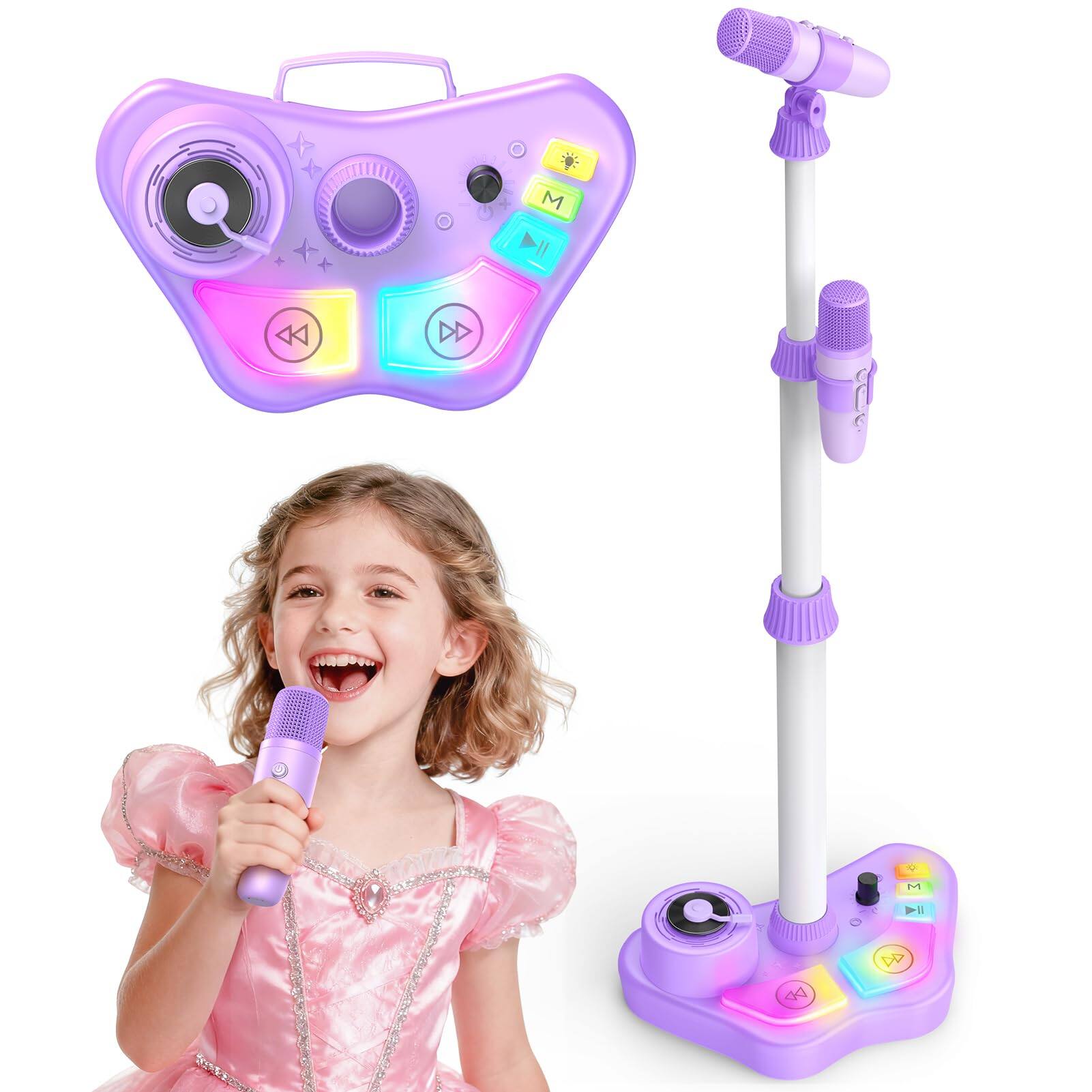 Reds Spade Stand rechargeable karaoke machine toys with mic chirstmas ...