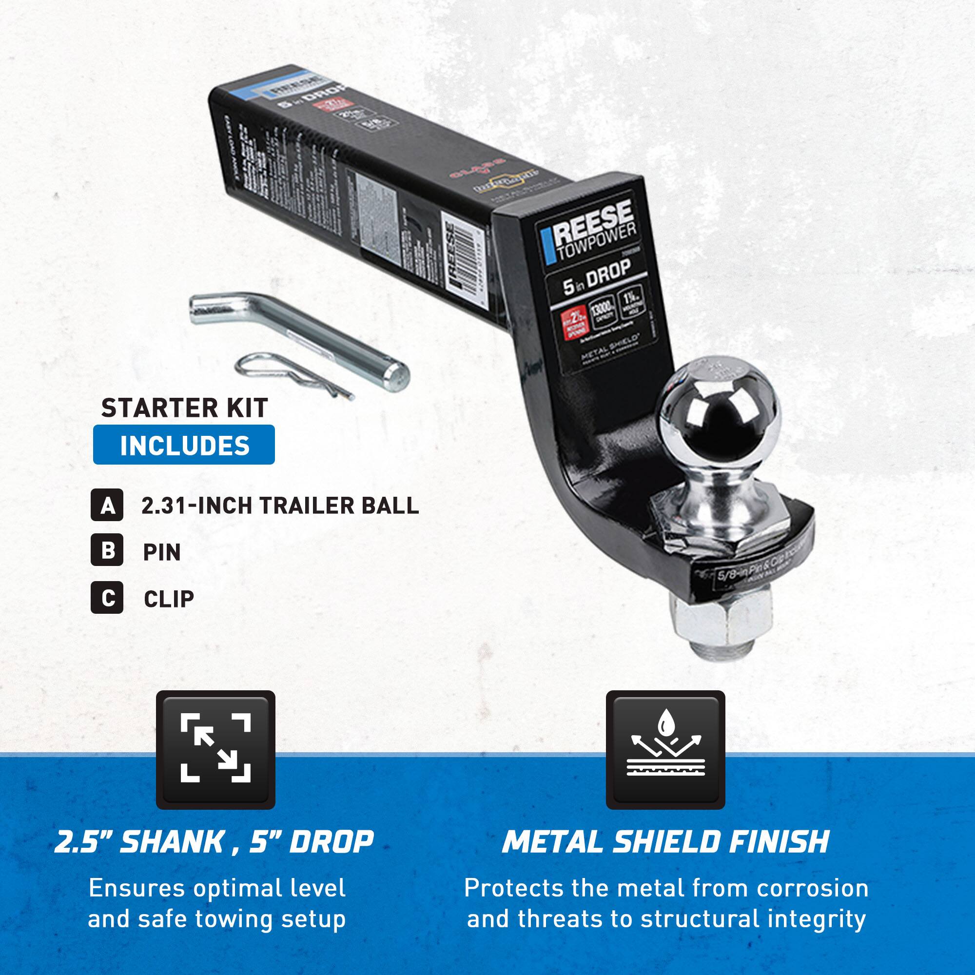 Reese Towpower Reese Interlock Trailer Hitch Ball Mount Starter Kit ...