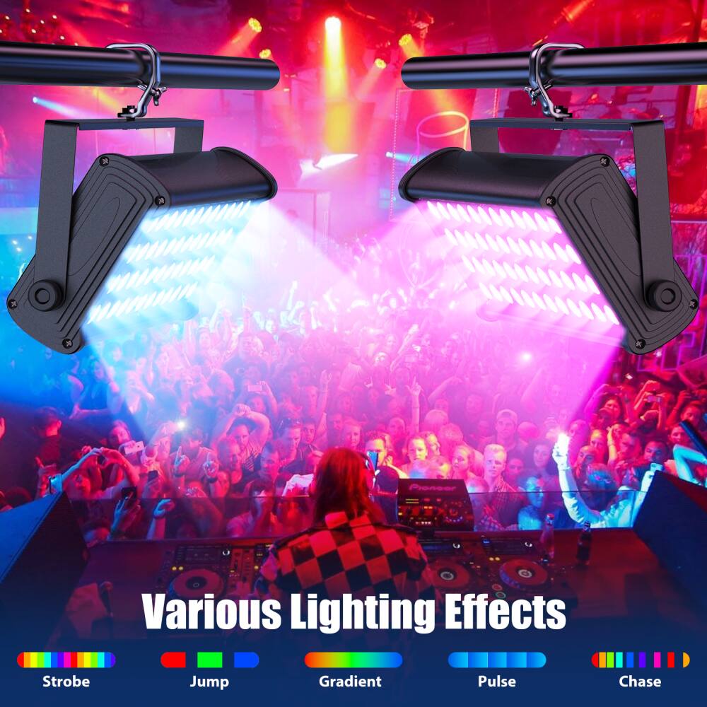 UKing 3in1 RGB 140W 48LED Wall Wash Light DMX Flood Light Disco Bar ...