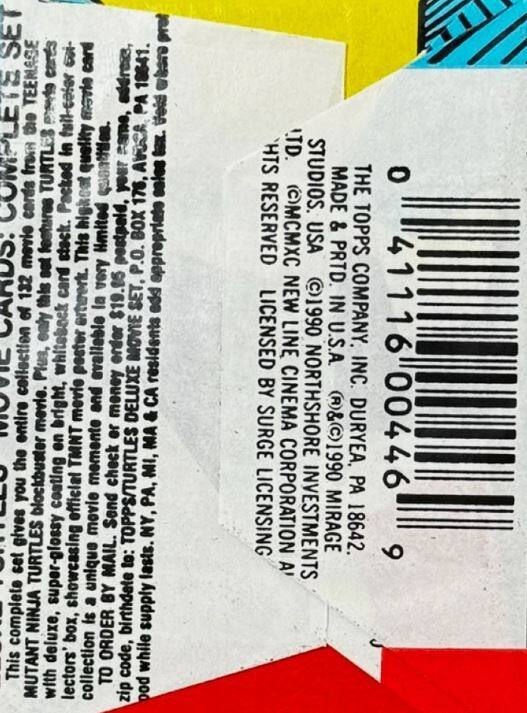 1990 Topps Teenage Mutant Ninja Turtles Wax Box (BBCE Authenticated ...