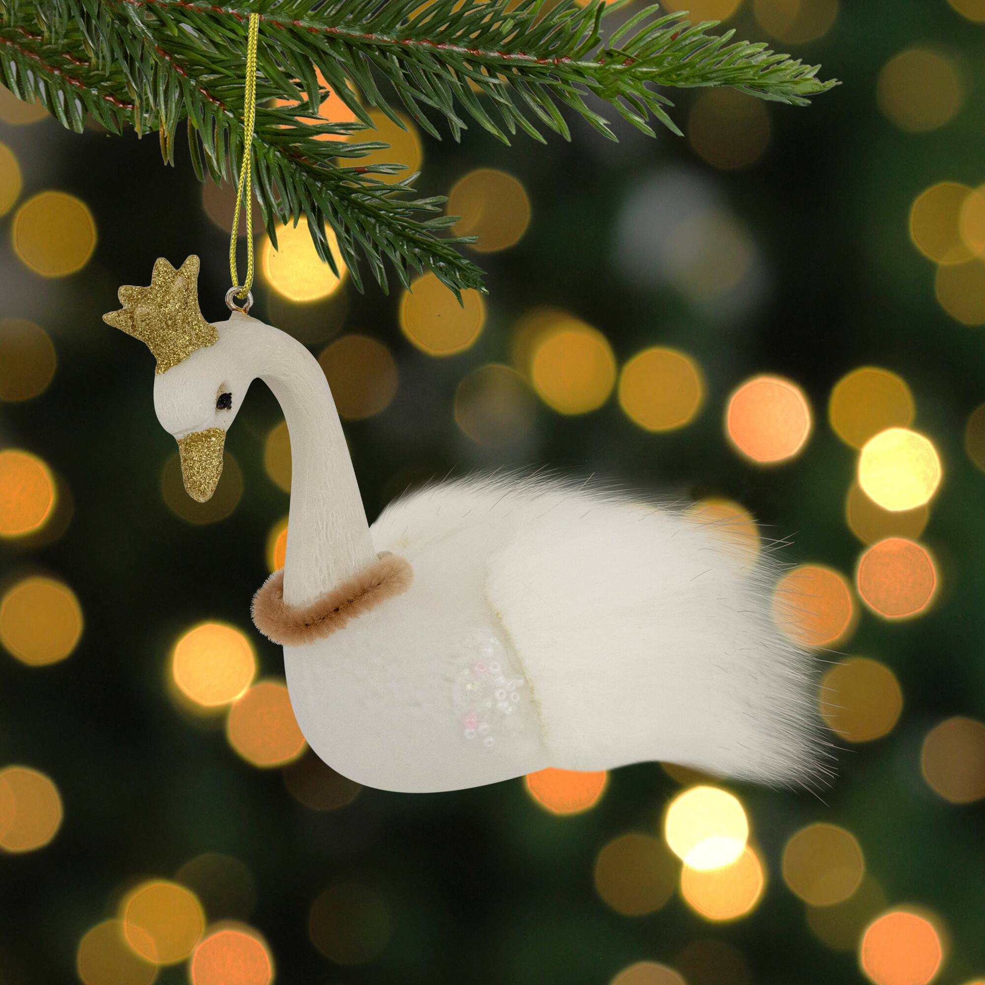 Northlight 4.5" Swan Glass Christmas Ornament White 35711959 - Best Buy