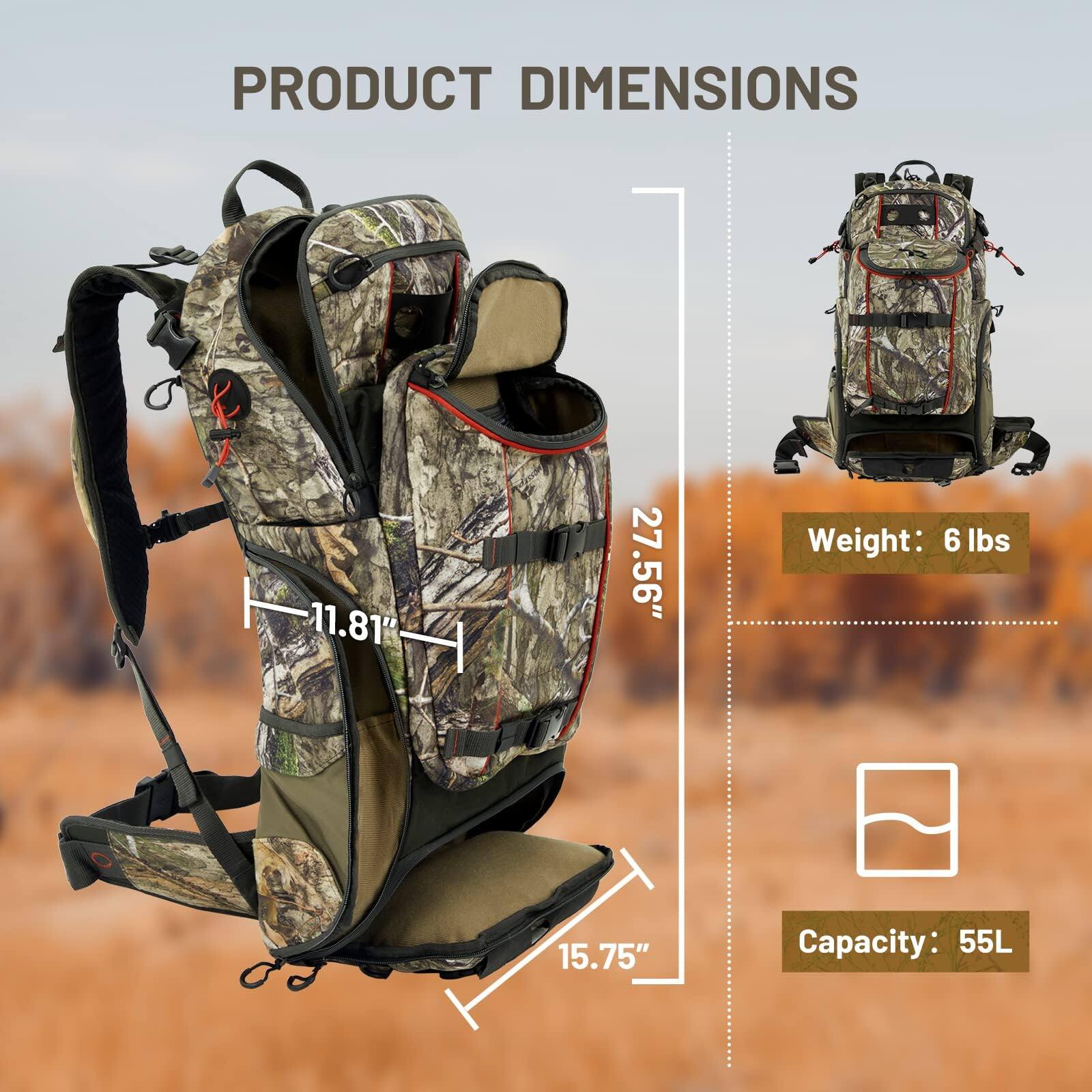 Stamp n Camp Backpack 3400cu Waterproof Pack With Holder Internal Frame ...