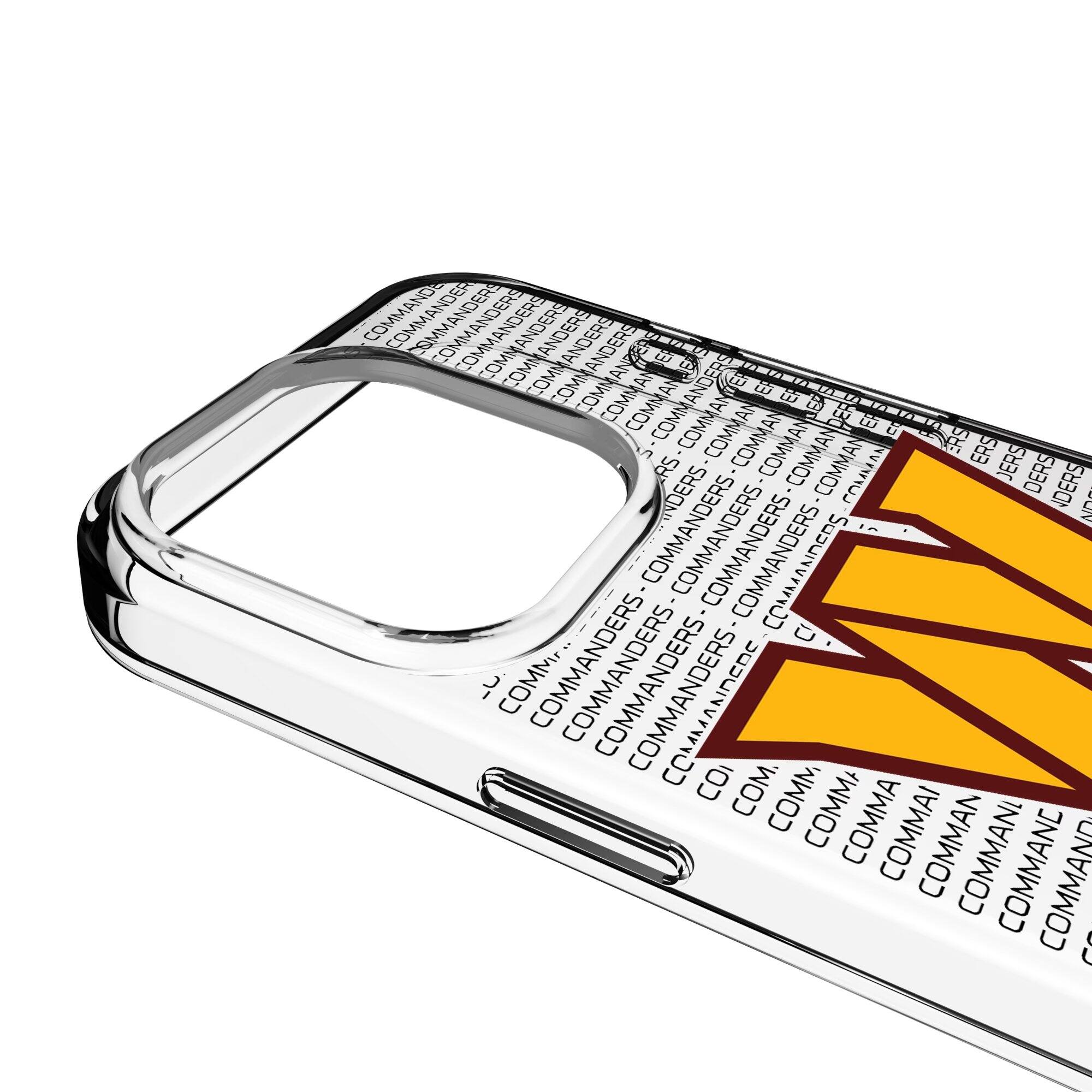 Keyscaper NFL Washington Commanders iPhone Clear Text Backdrop Design ...