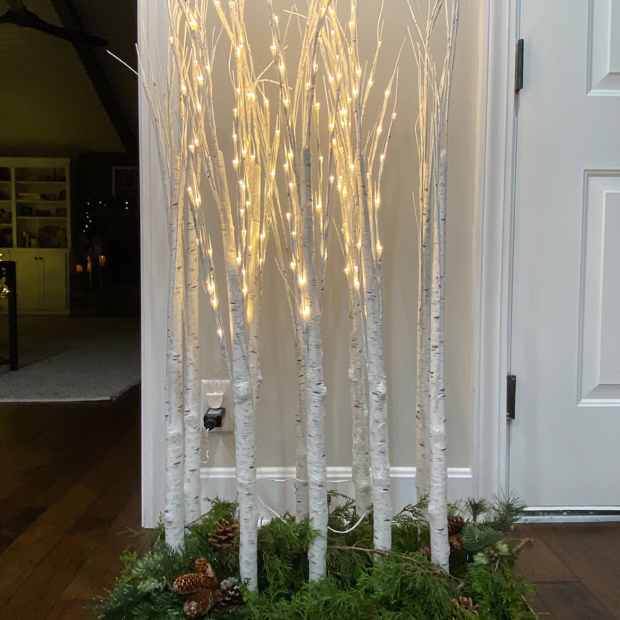 Northlight LED Lighted Birch Twig Tree Cluster Christmas Decoration 4 ...