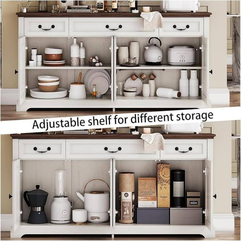 Dyonery sideboard, wooden computer desk with drawers and cabinets ...