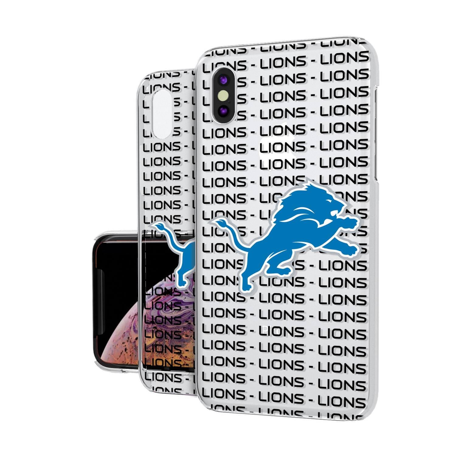 Keyscaper NFL Detroit Lions iPhone Clear Text Backdrop Design Case 15 ...