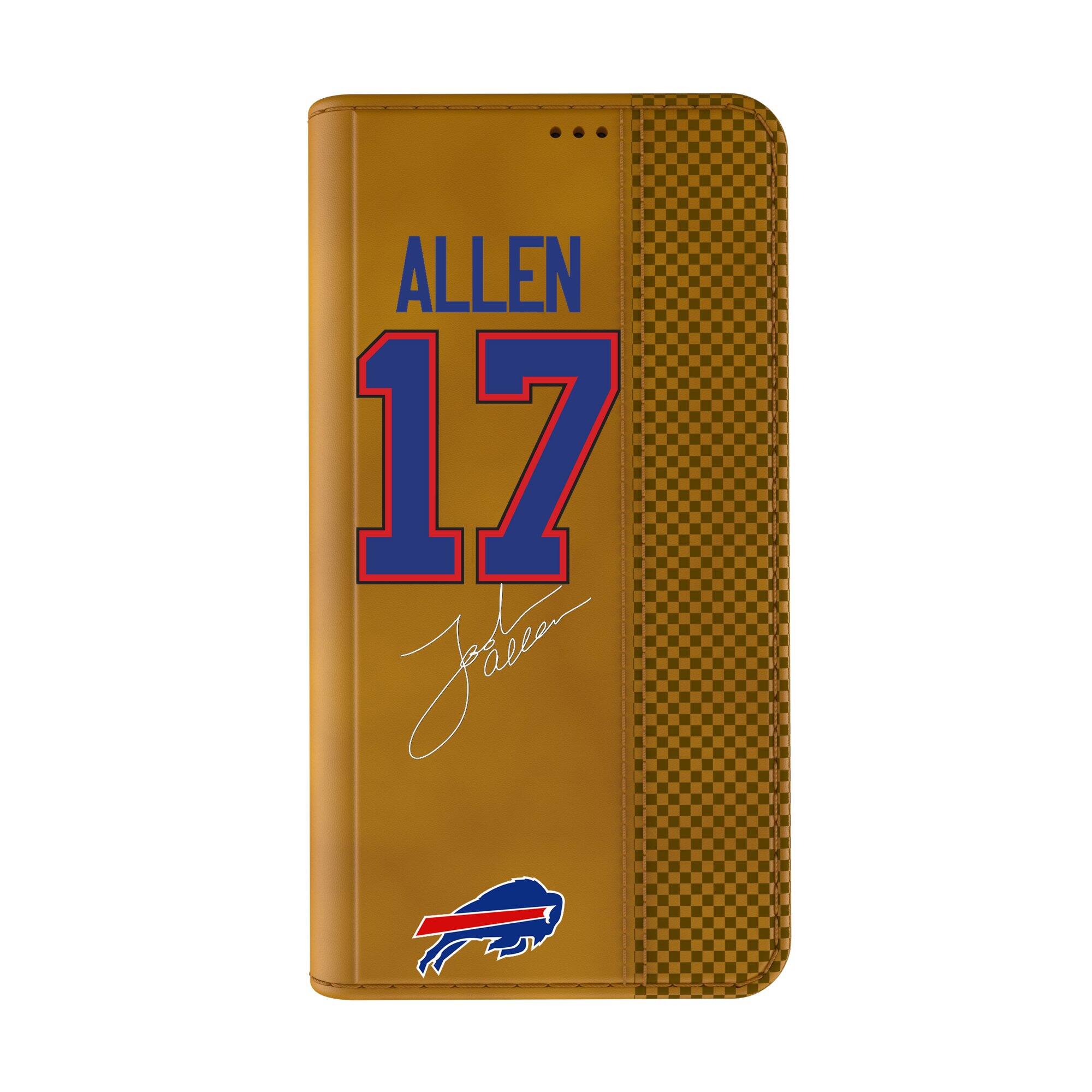 Keyscaper NFL Josh Allen Buffalo Bills Folio iPhone Case 14 Brown ...