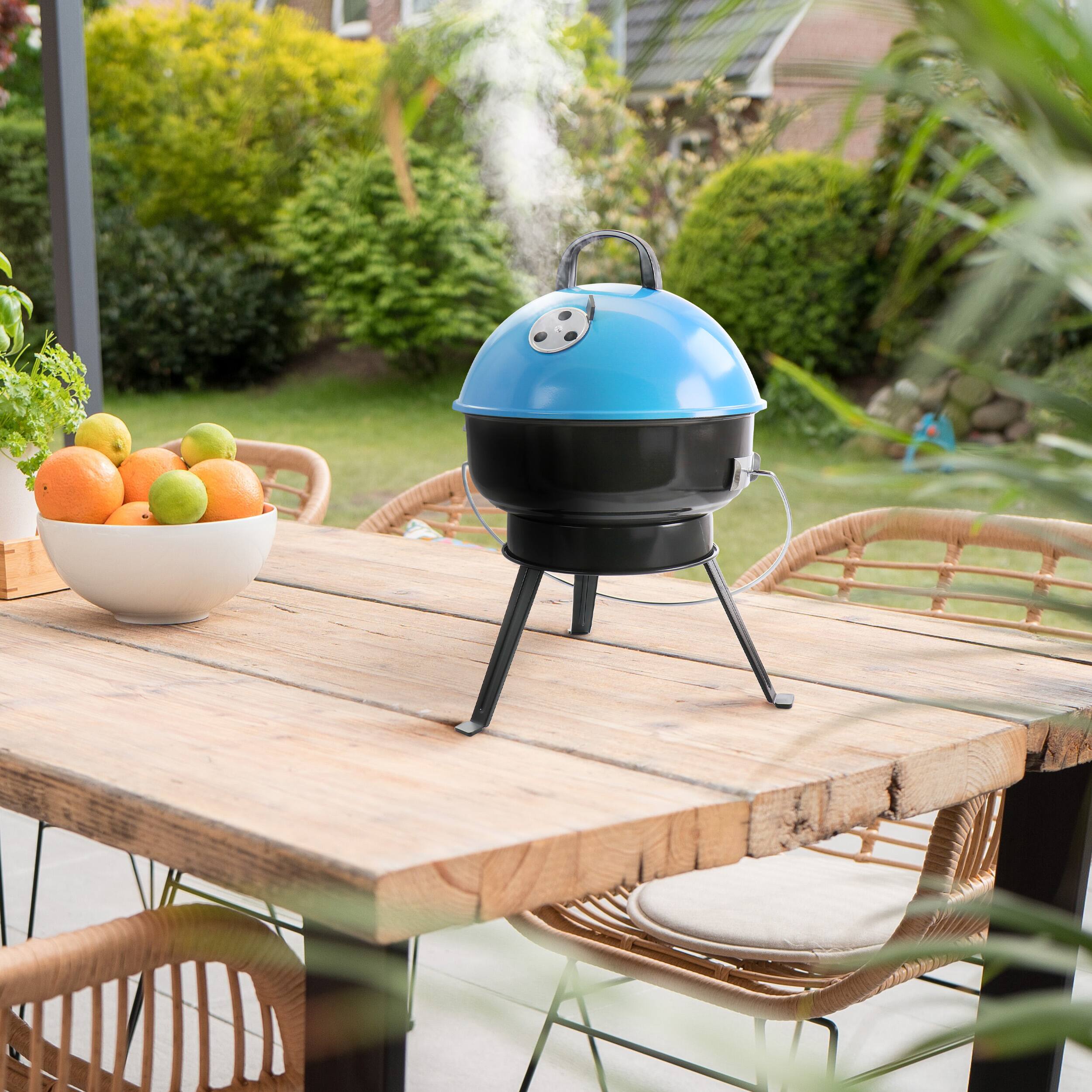 Gibson Home Fireblue Portable 14 Inch BBQ Grill Blue 310117582M - Best Buy