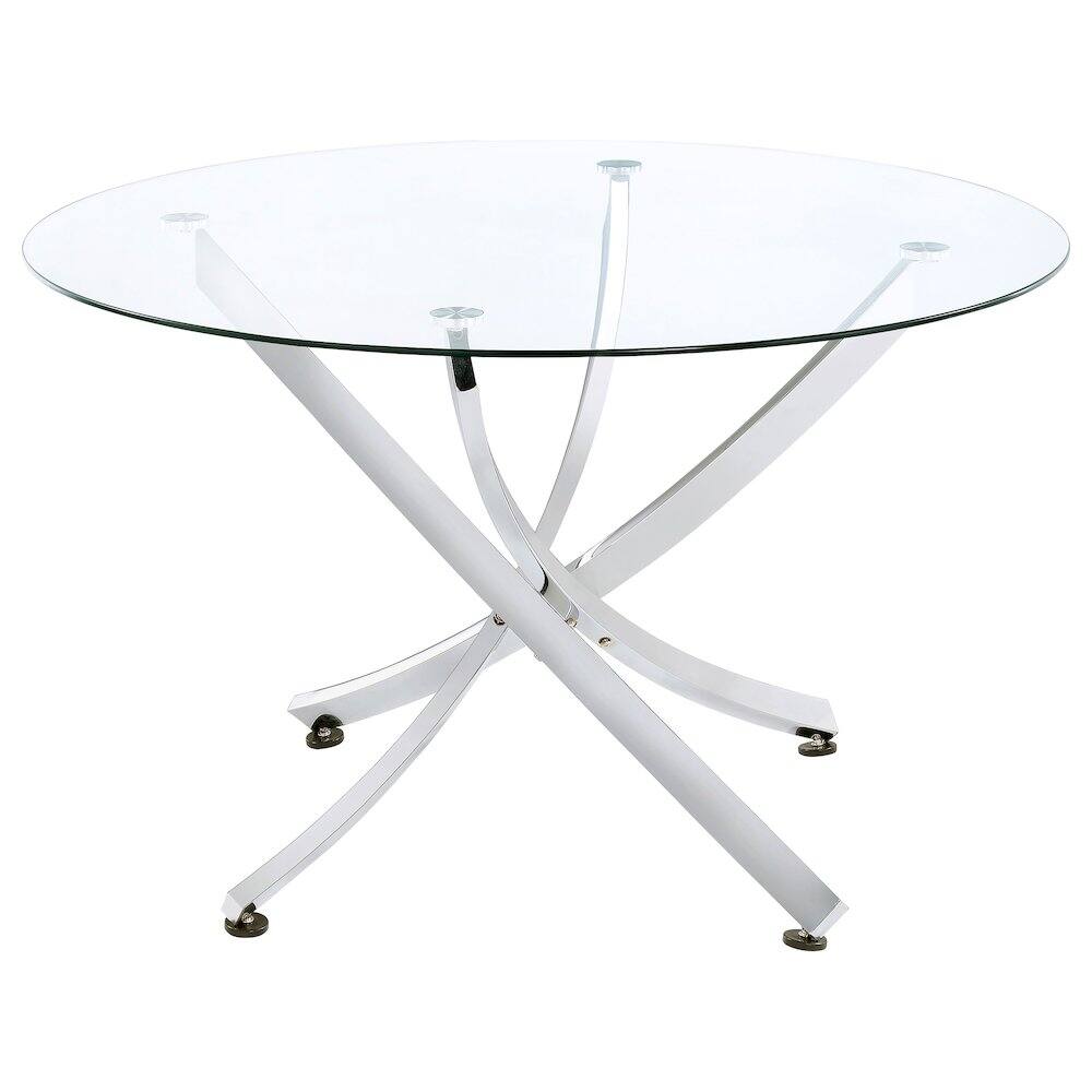 Coaster Co. of America Beckham Round 46 inch Glass Top Dining Table ...