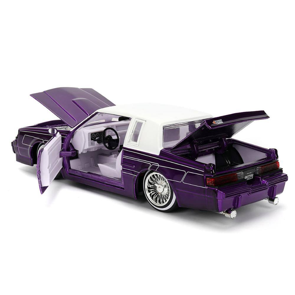 Jada 1987 Buick Grand National Candy Purple with Graphics and White Top and Interior "Bigtime ...