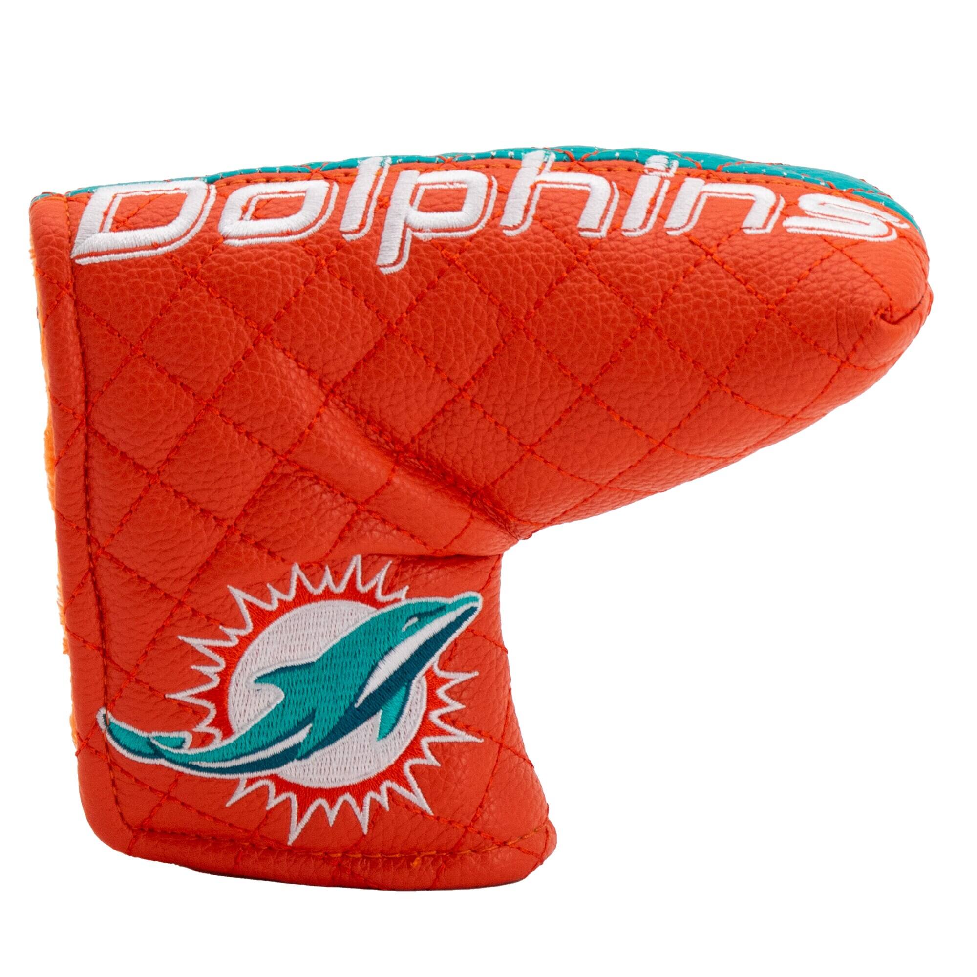Team Golf Miami Dolphins Quilted Blade Putter Cover Multicolor ...