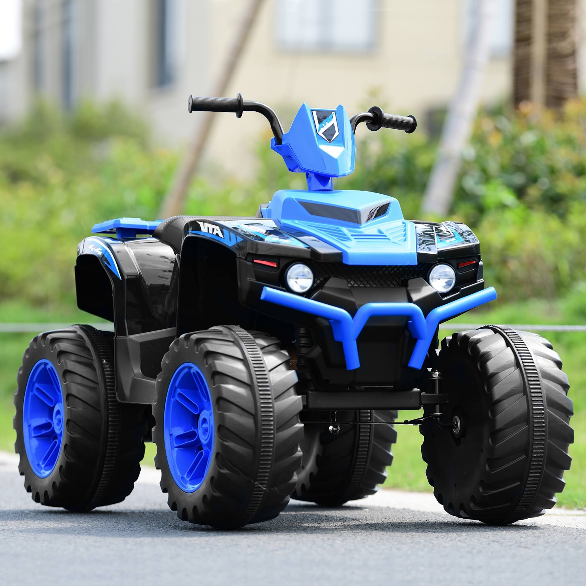 Costway 12V Kids 4 Wheeler ATV Quad Ride on Car W/ LED Lights Music USB ...