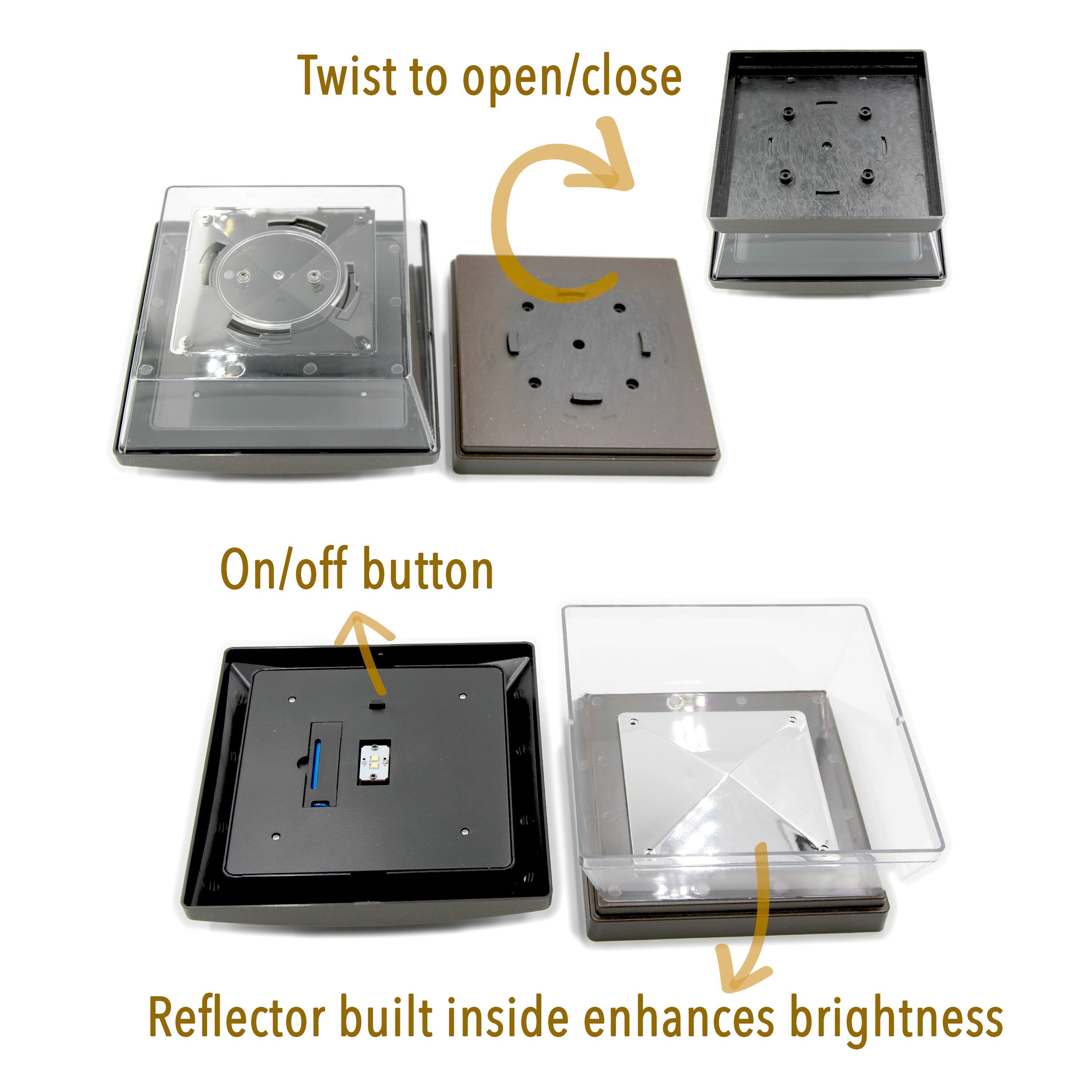 FC Design Ultra Bright Copper Solar Post Light Two 28 Lumen SMD LED Fit ...